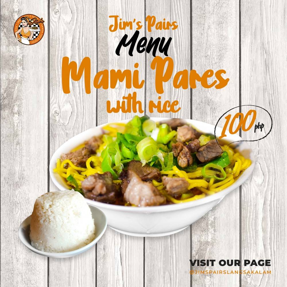 Carta del restaurante Jims Pairs & Hot Mommy Main Branch Quezon City ...
