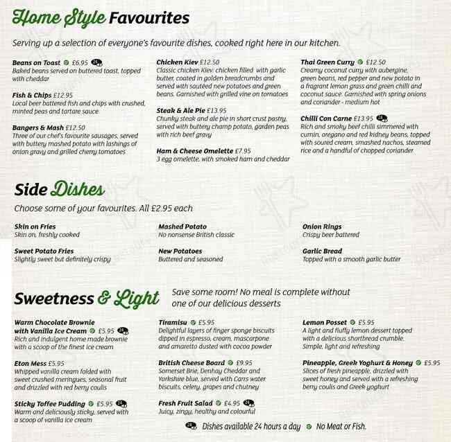 Menu at Holiday Inn London - Regent's Park, an IHG Hotel restaurant, London