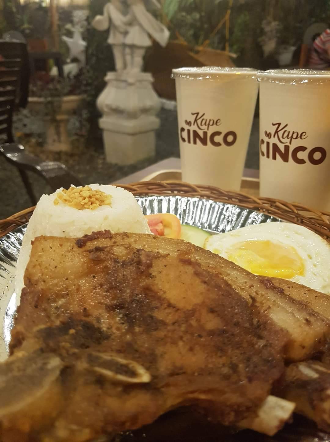Menu at KAPE CINCO cafe, Marikina