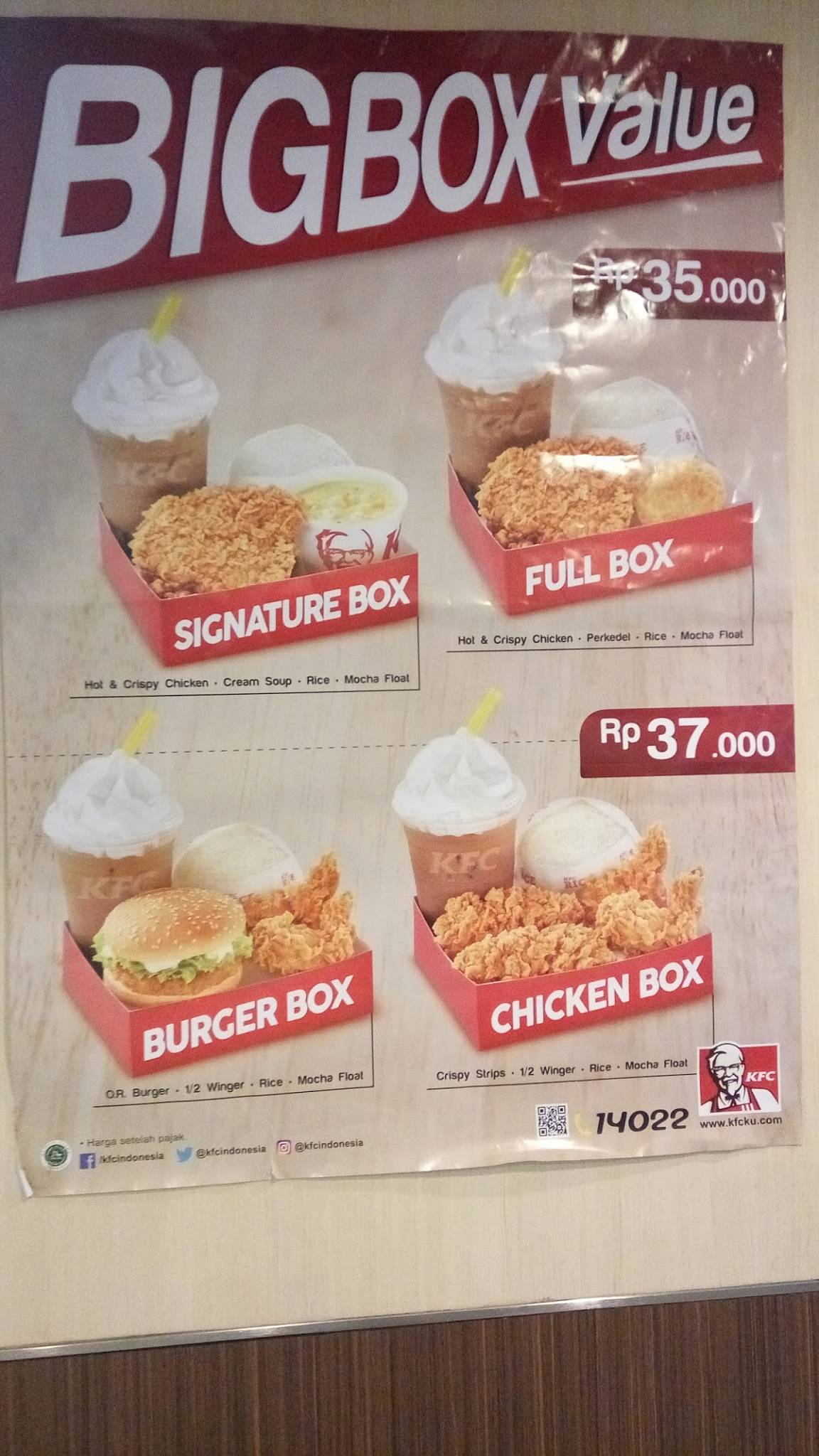 Menu at KFC Mega Mall Pluit Viillage restaurant, North Jakarta, Jl ...