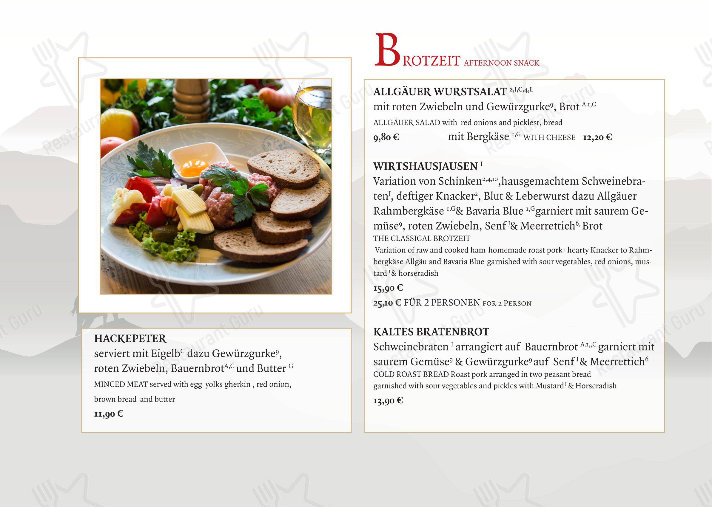 Speisekarte von KITZO Alpenstüberl restaurant, Dresden