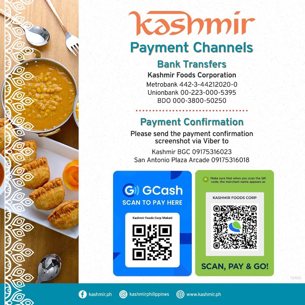Menu at Kashmir BGC restaurant, Taguig