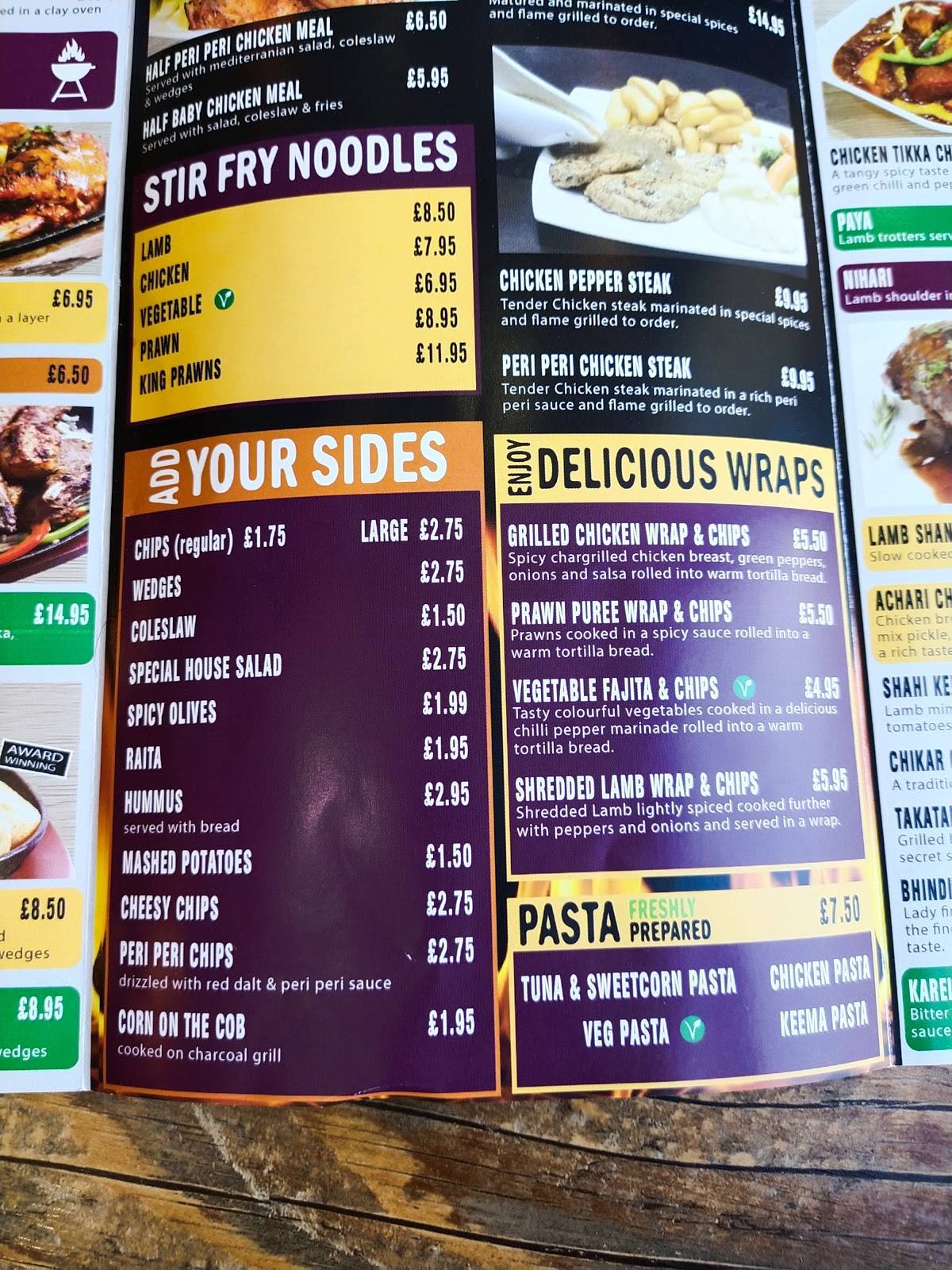 Menu at Kebabish Original Blackburn restaurant, Blackburn