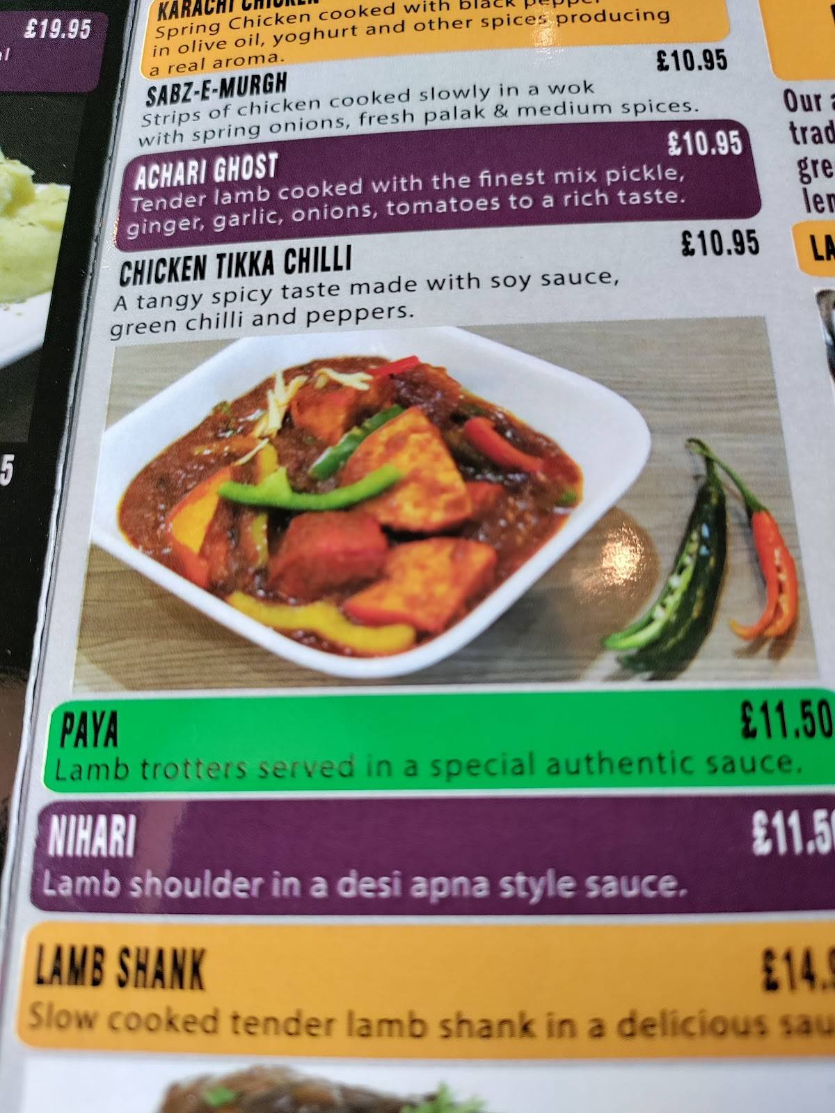 Menu at Kebabish Original Blackburn restaurant, Blackburn