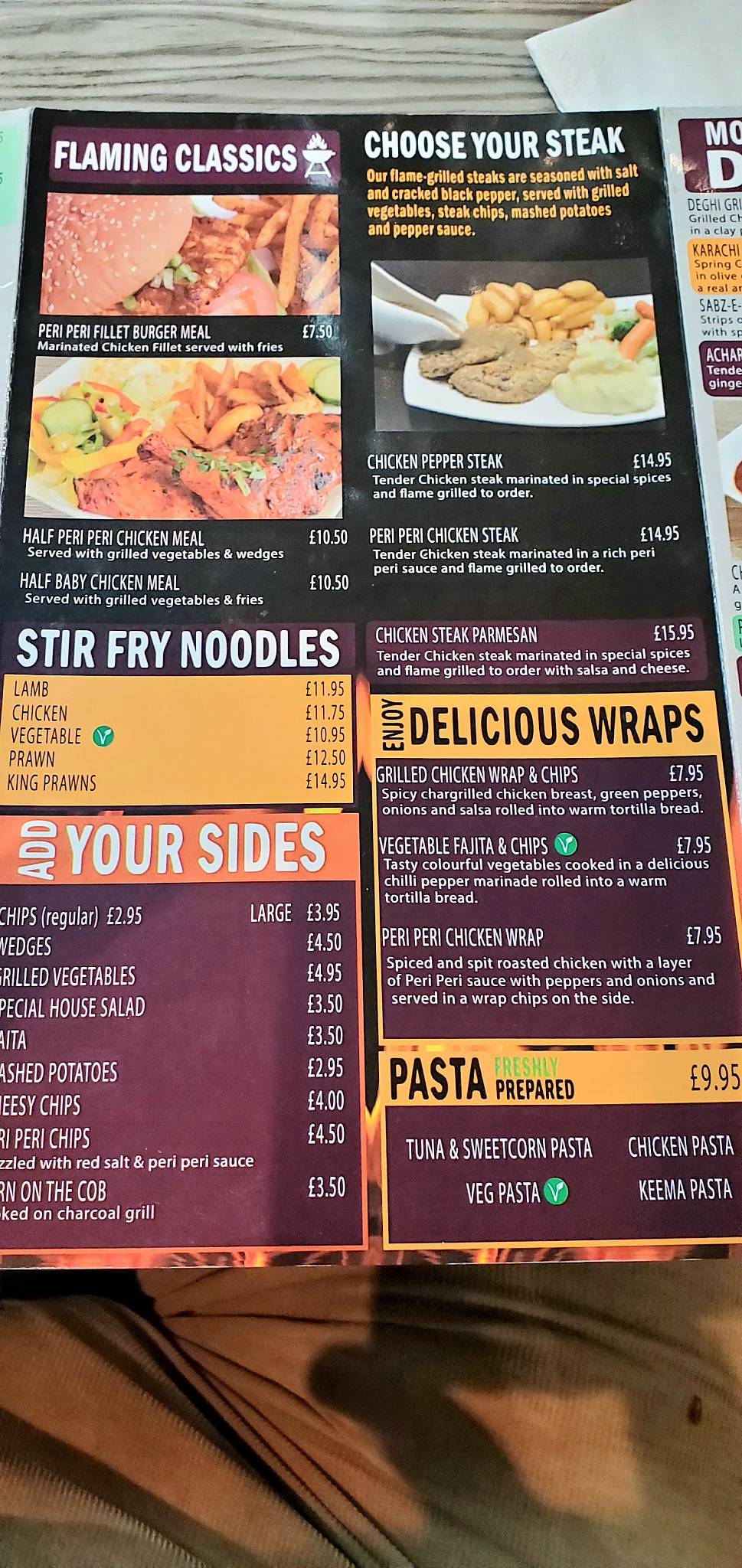 Menu at Kebabish Original Blackburn restaurant, Blackburn
