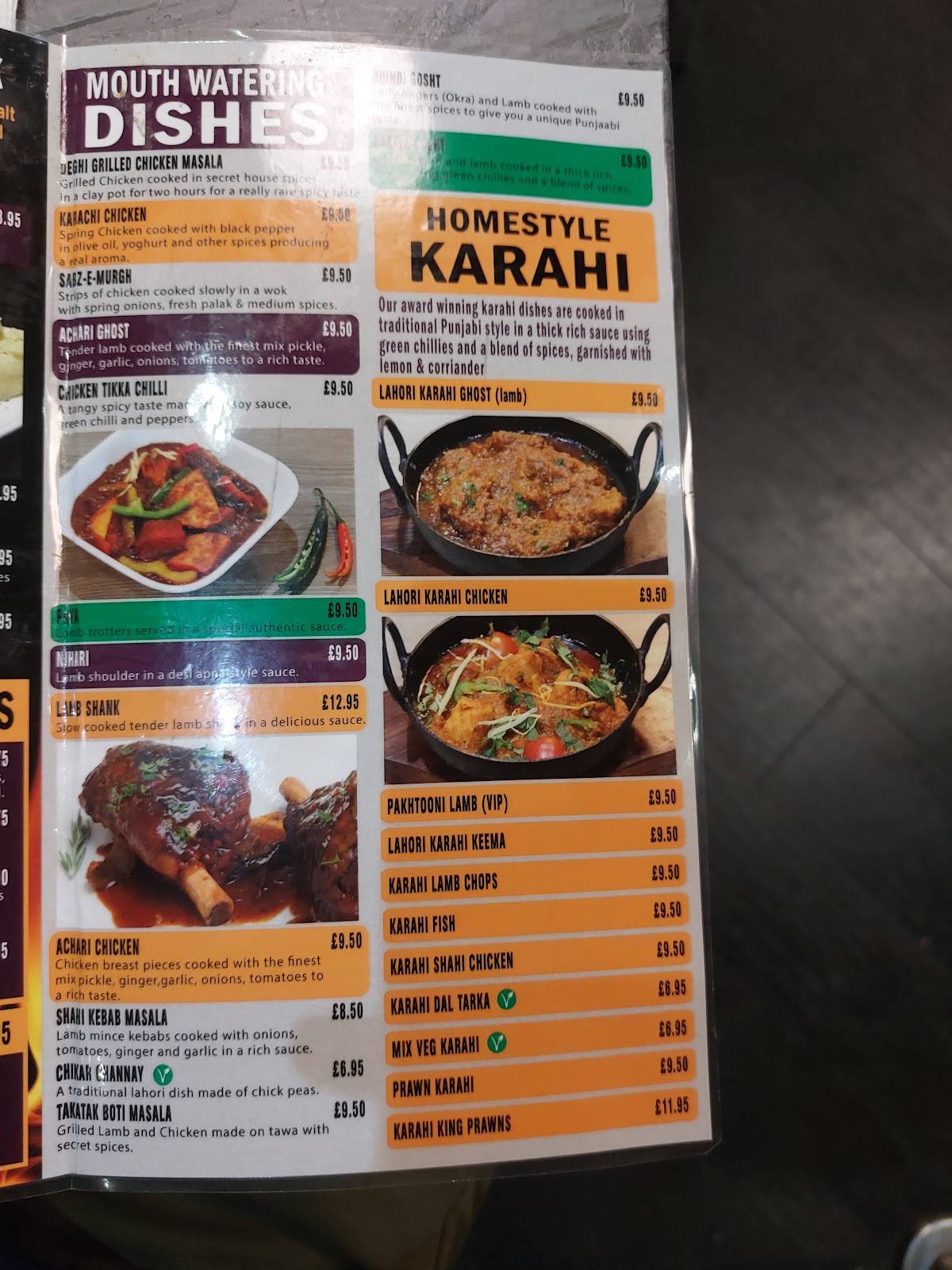 Menu at Kebabish Original Blackburn restaurant, Blackburn