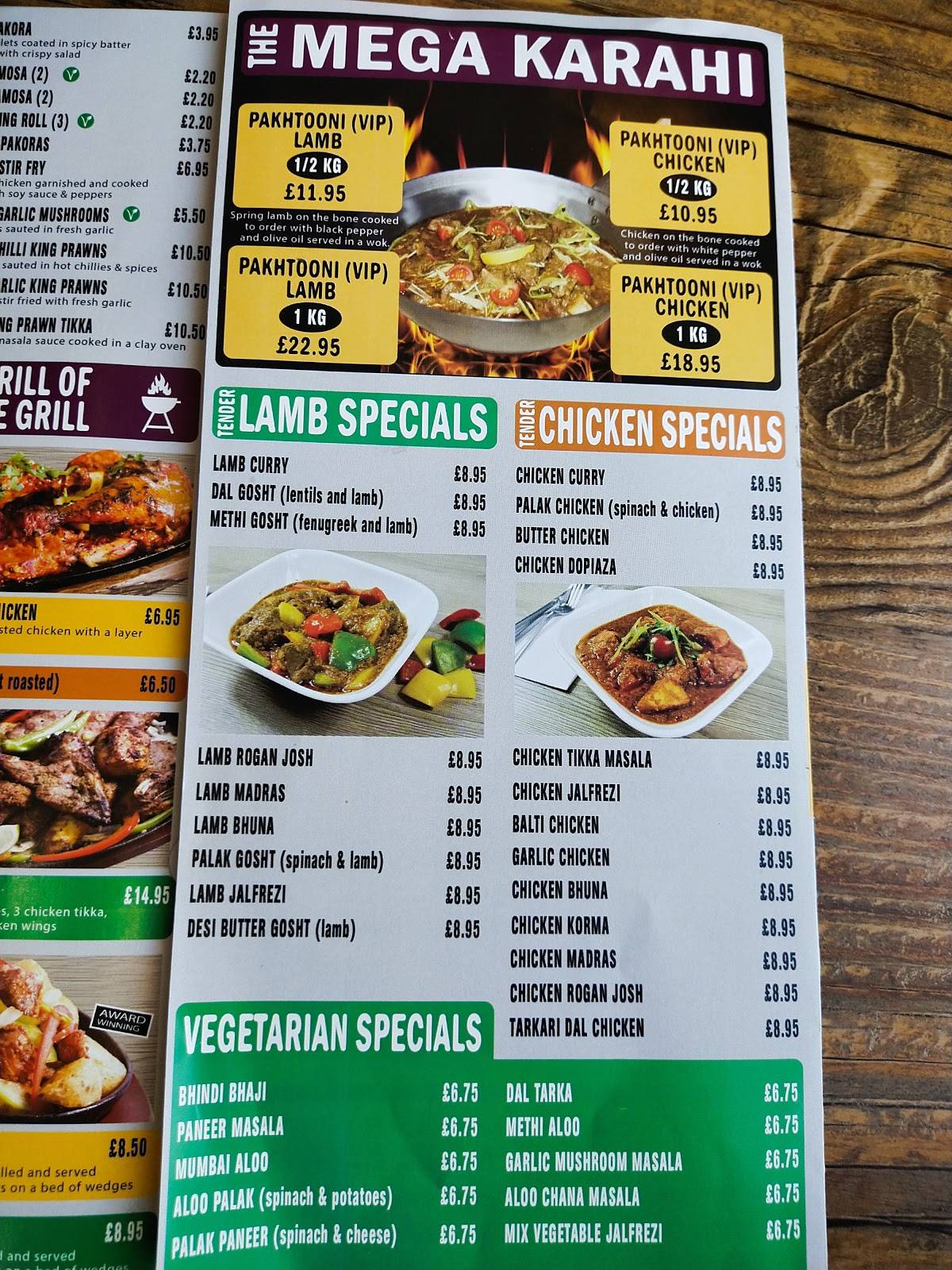 Menu at Kebabish Original Blackburn restaurant, Blackburn