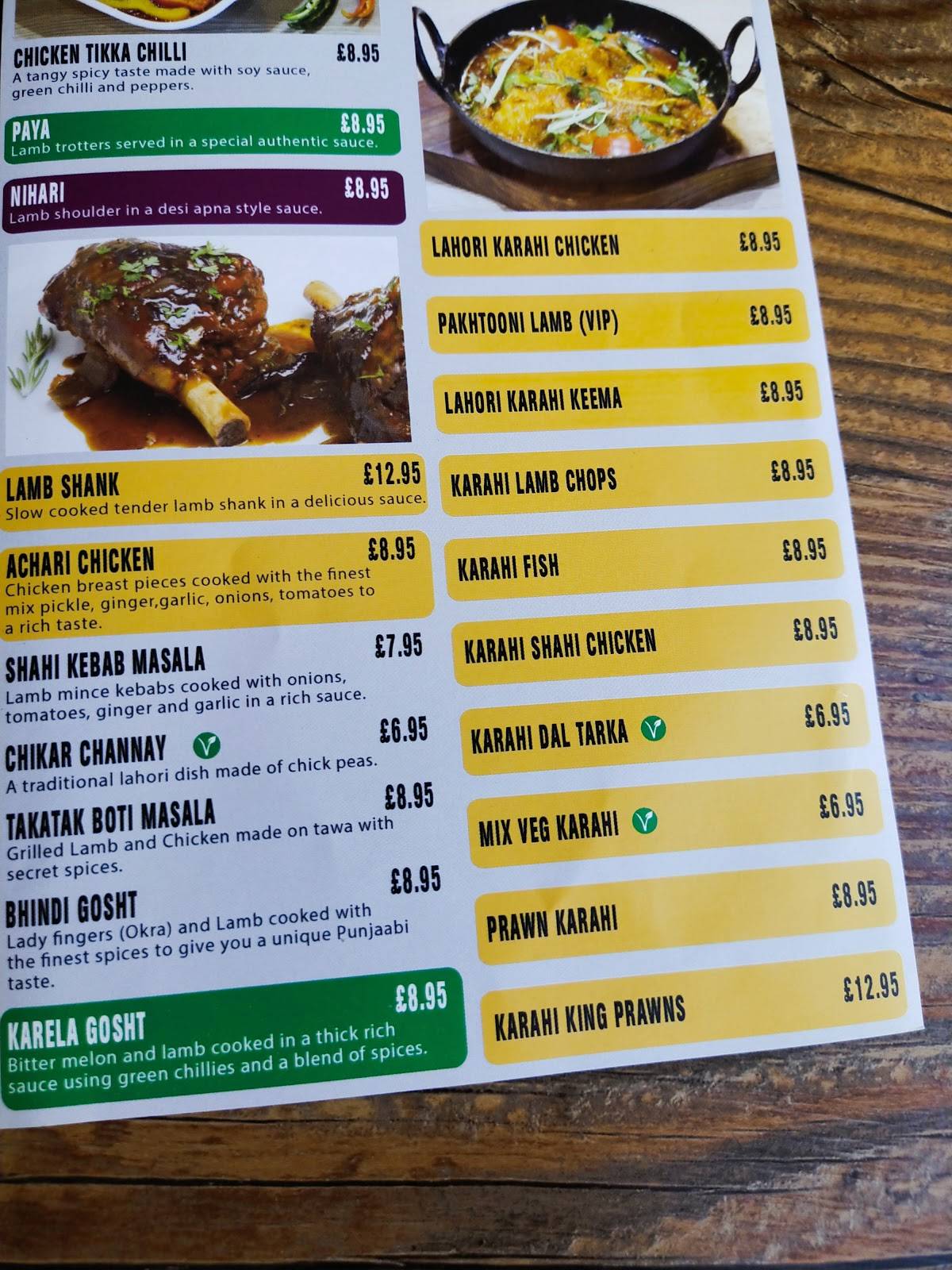 Menu at Kebabish Original Blackburn restaurant, Blackburn
