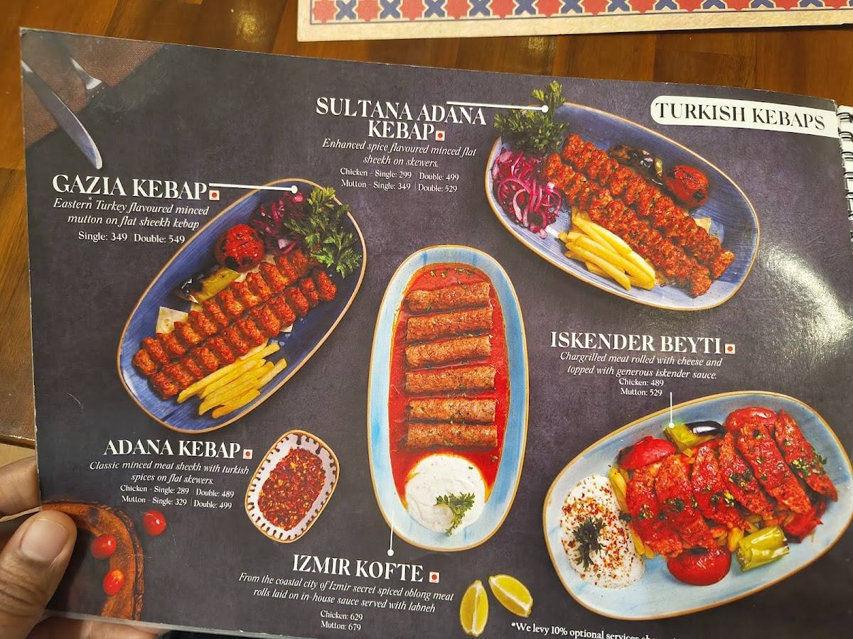 Menu at Kebapci, Hyderabad