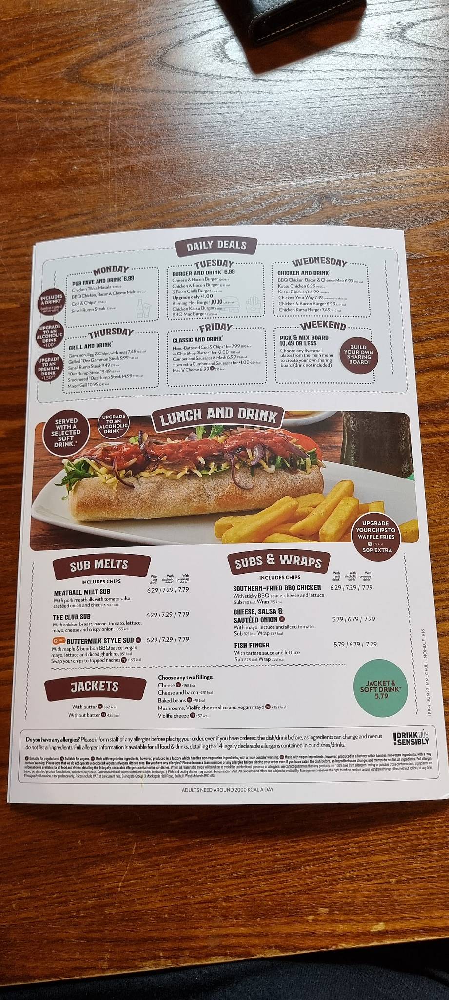 Menu at The Roebuck pub & bar, Keighley