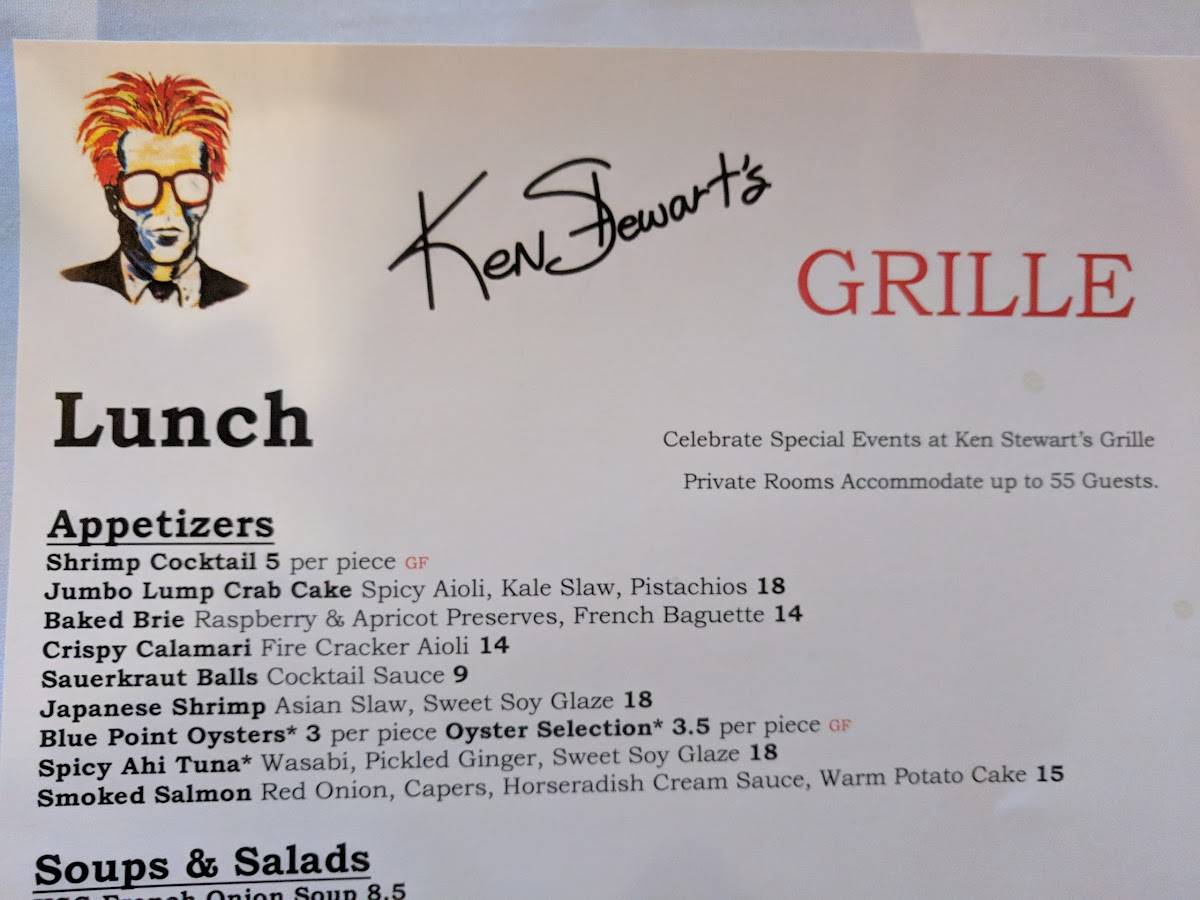 Menu at Ken Stewart's Grille steakhouse, Akron