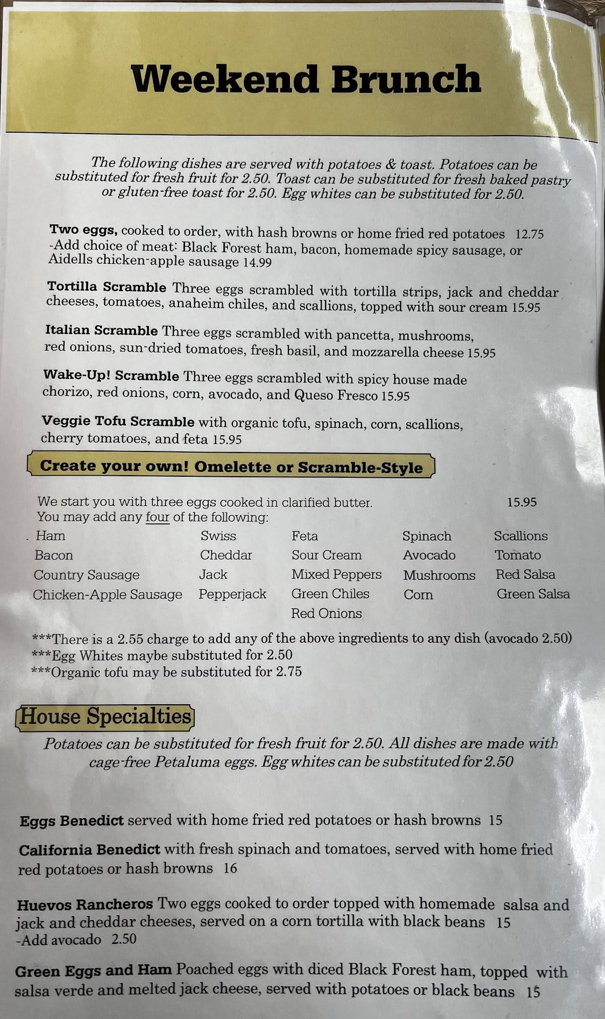 Menu at Half Day Cafe, Kentfield