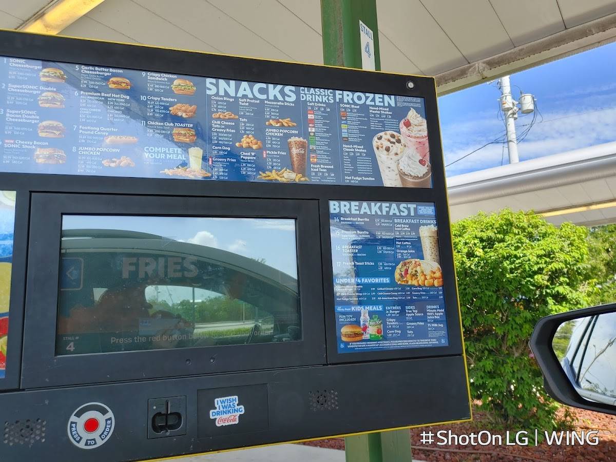 Menu at Sonic Drive-In pub & bar, Key West