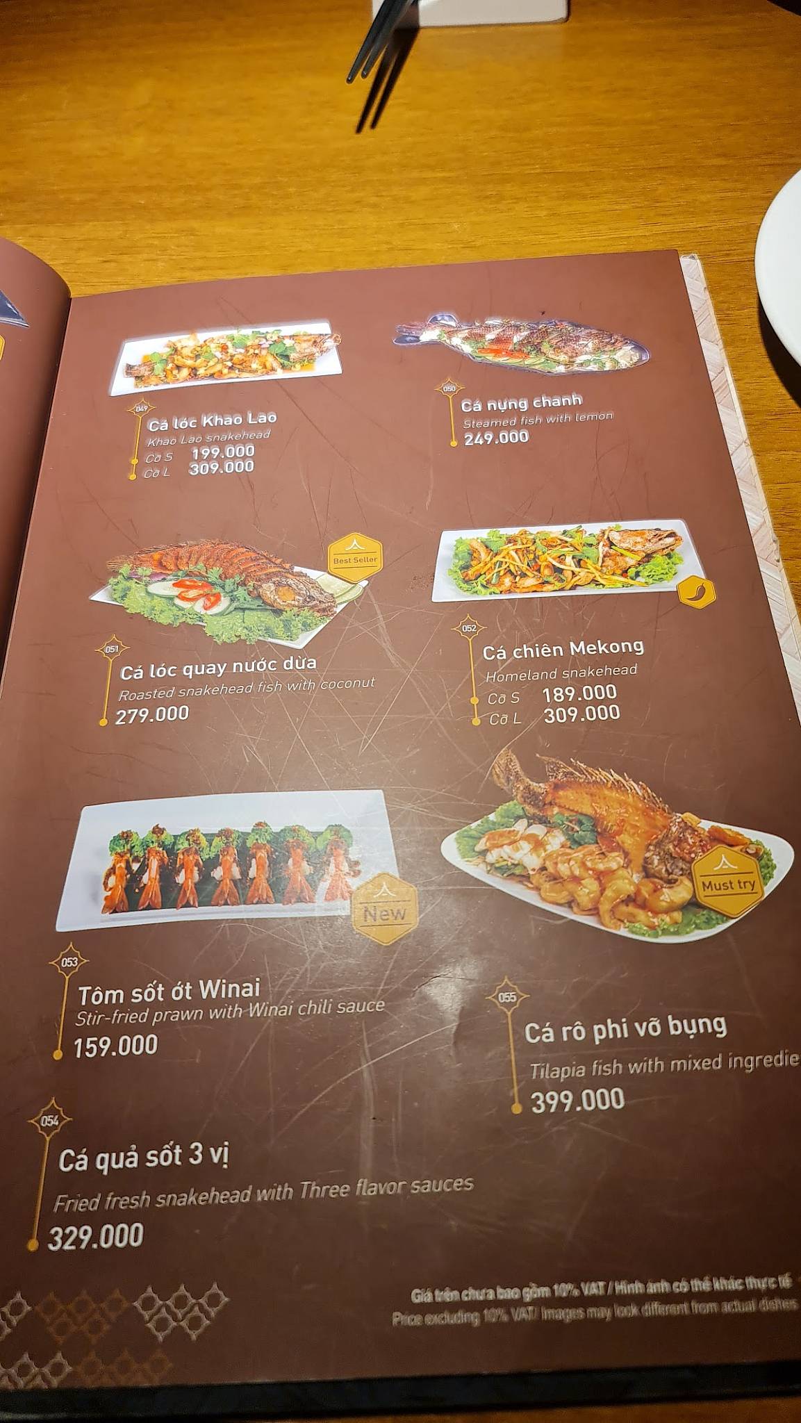 Menu at Khao Lao Vincom Phạm Ngọc Thạch restaurant, Hanoi, TTTM Vincom