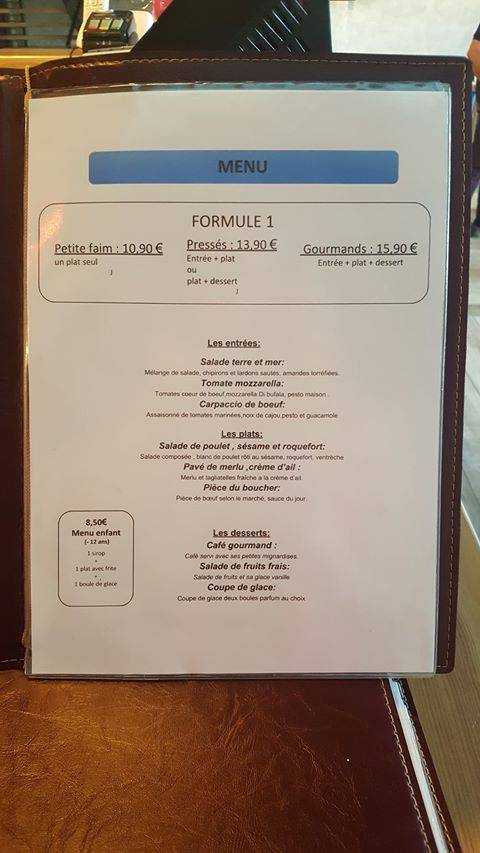 Carta del restaurante Kika, San Juan del Luz