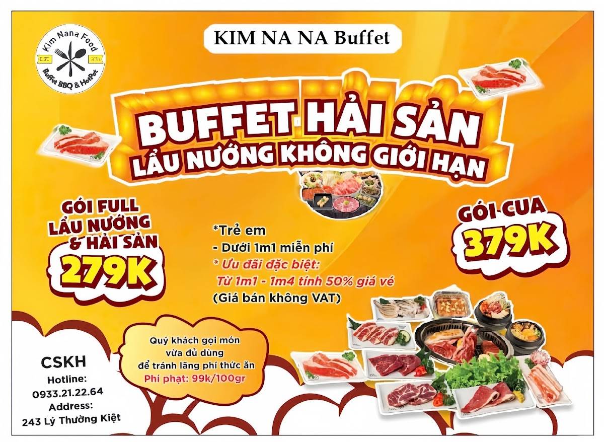 Menu at Kim Nana Buffet - 243 Lý Thường Kiệt restaurant, Buon Ma Thuot