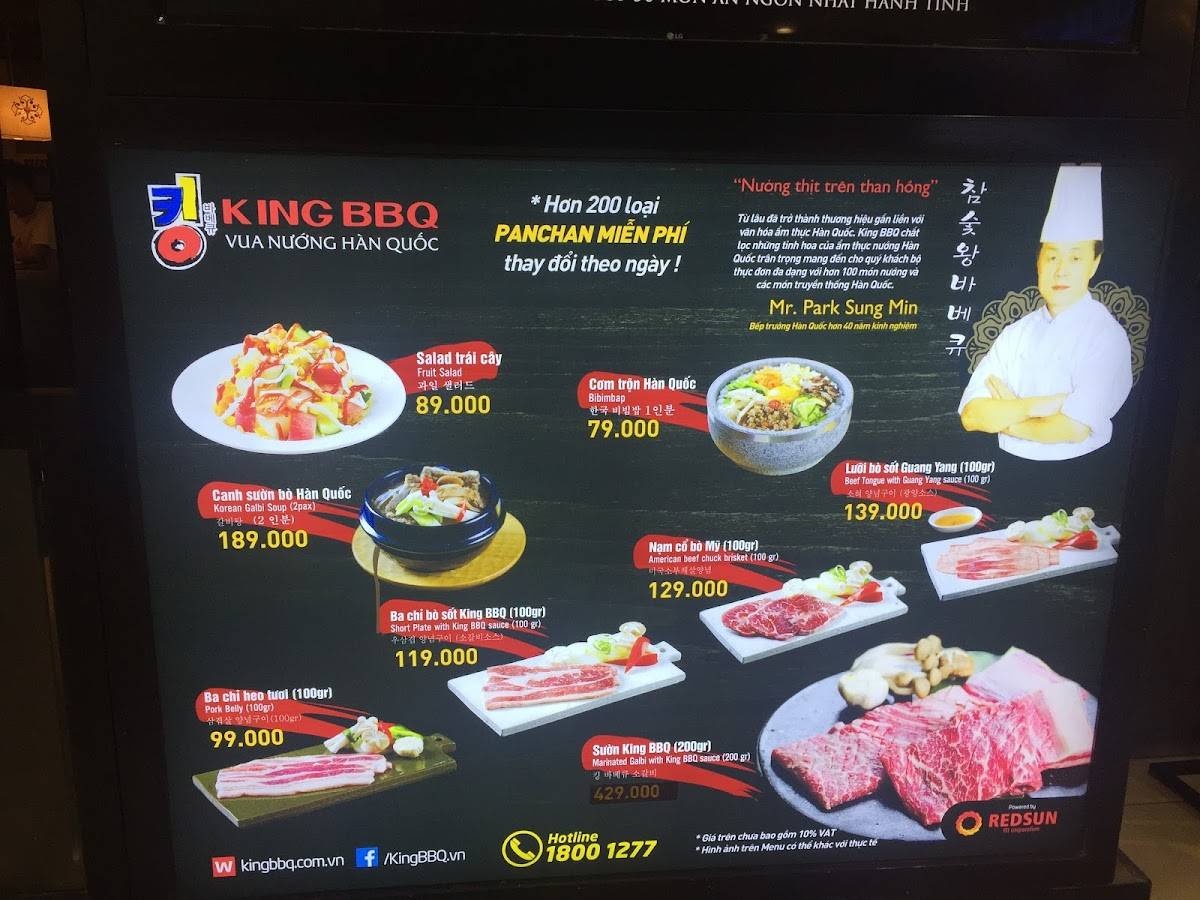 Menu at King BBQ, Hanoi, Tầng 5 Vincom