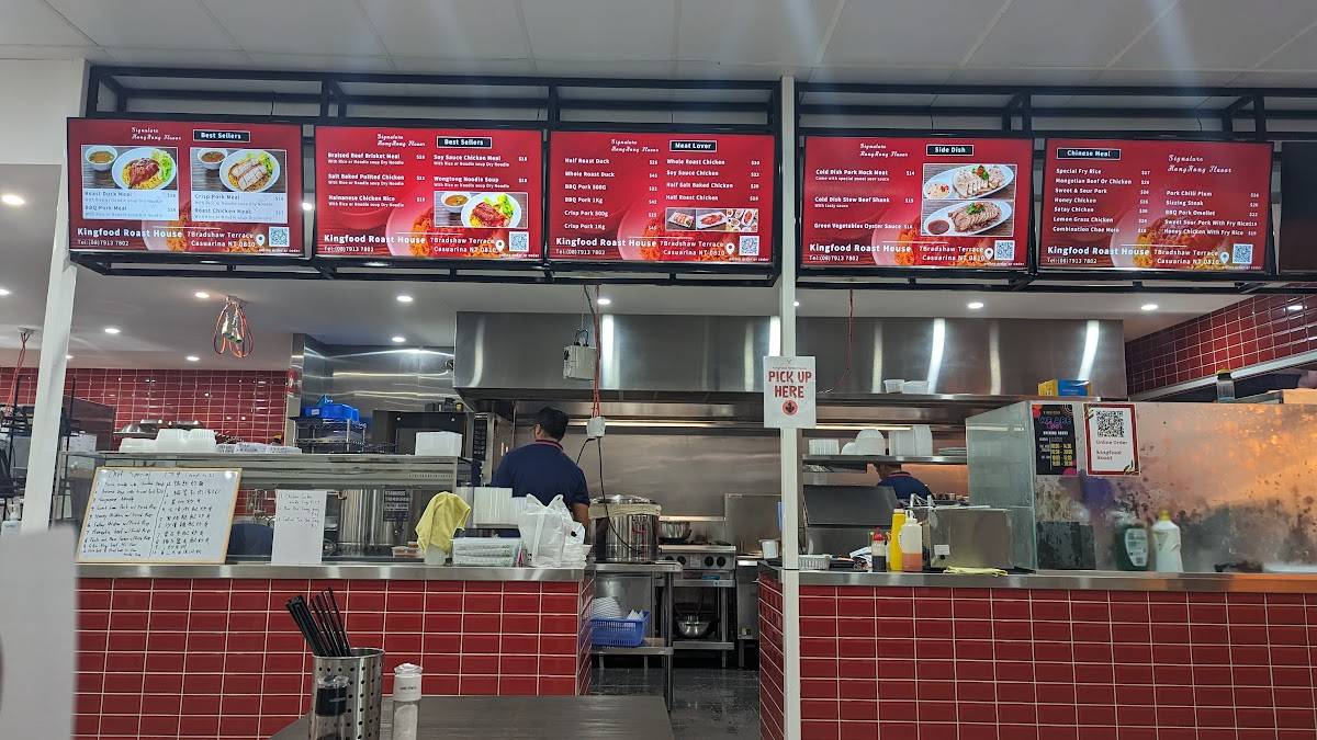 Menu at Kingfood Roast House restaurant, Casuarina