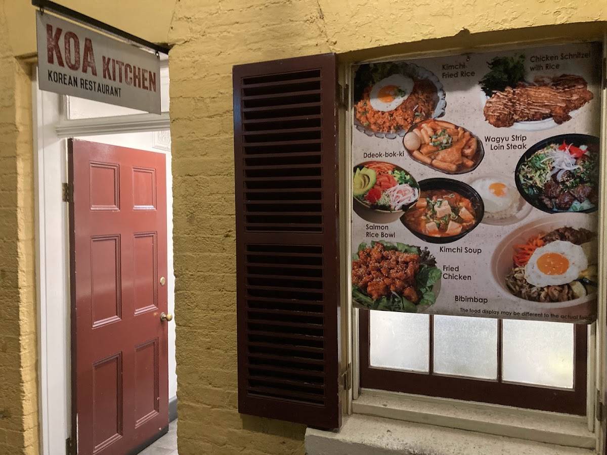 Menu at Koa Kitchen restaurant, Sydney