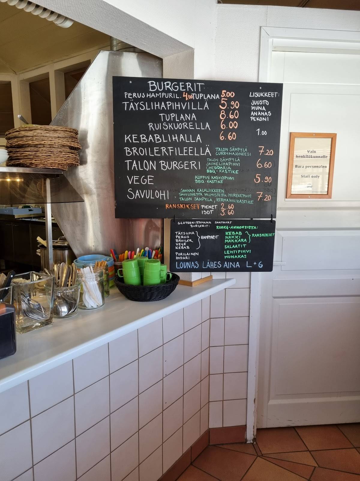 Menu at Köffi Kahvila-Ravintola cafe, Finland
