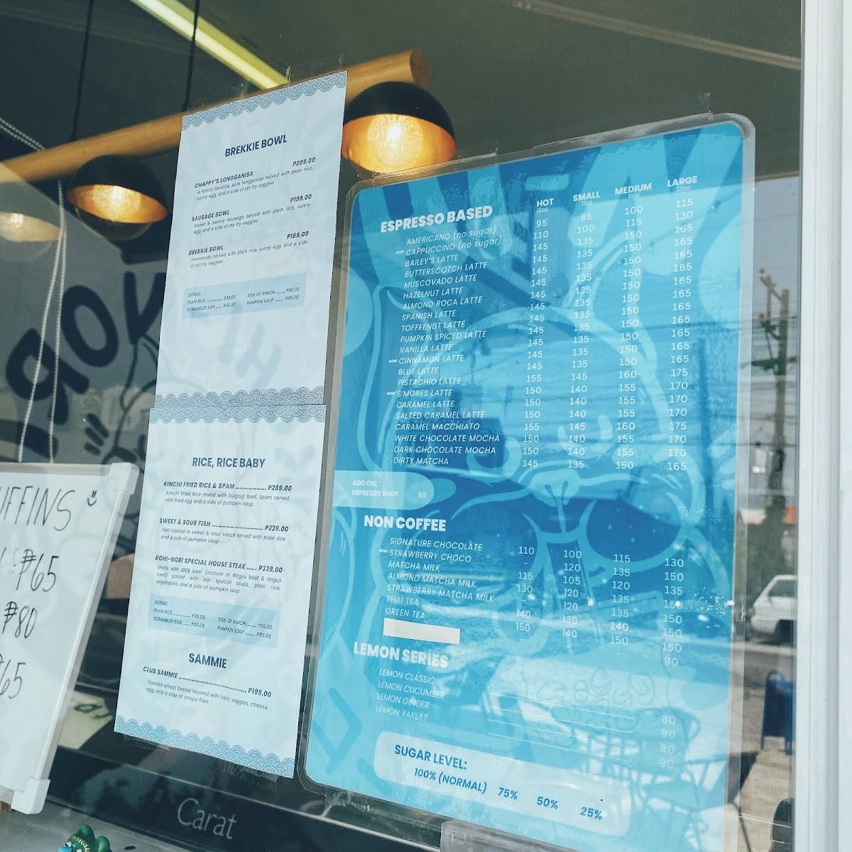 Menu at Kohi-Nori Cafe Sta. Lucia, Santa Lucia