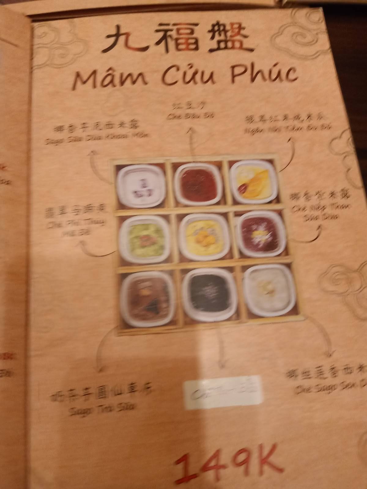 Carta de Koo Kui Desserts - Cổ Cư Chè Quán, Ciudad Ho Chi Minh (Saigón)