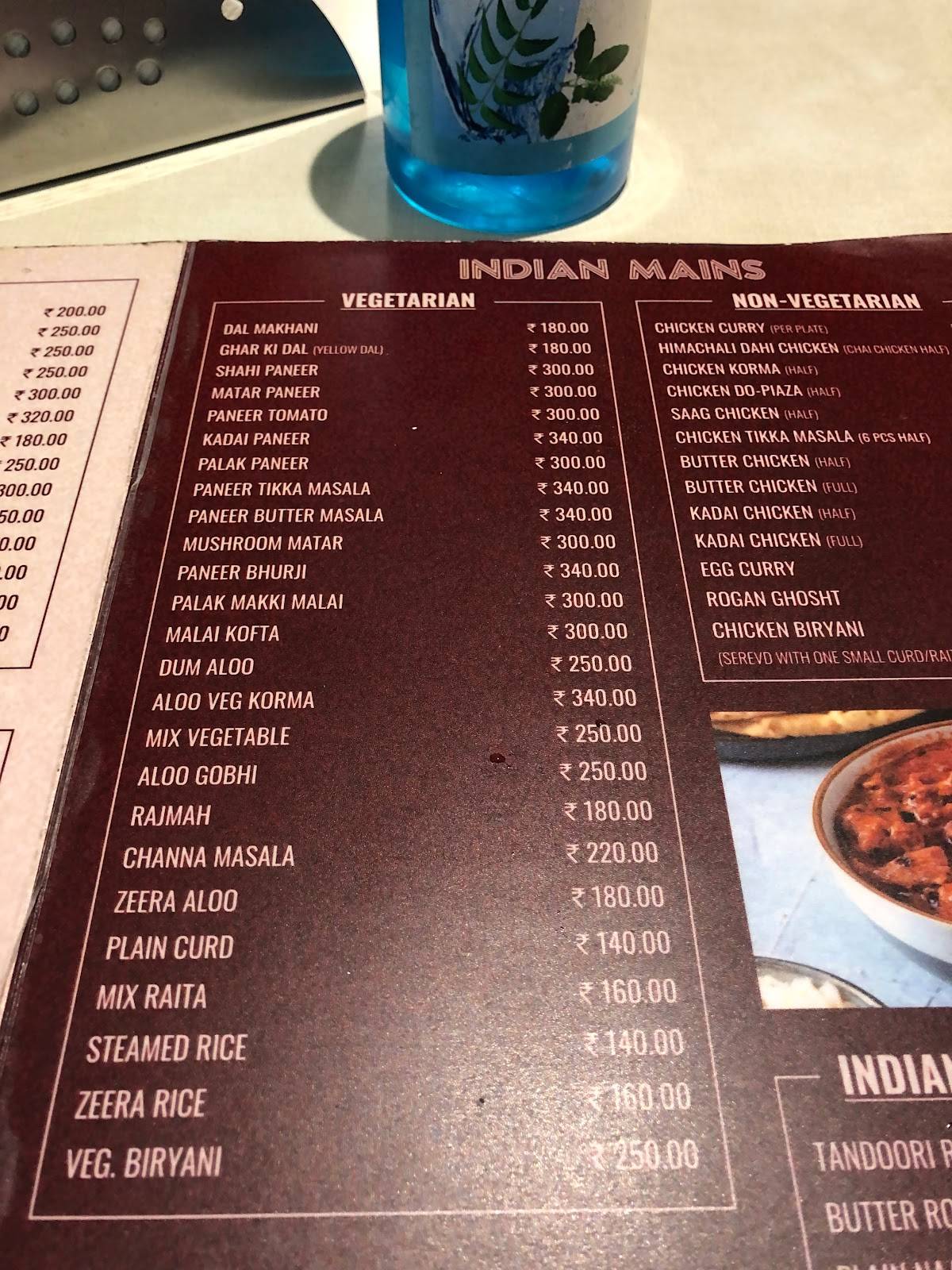 Menu at Kwality Restaurant, Dalhousie