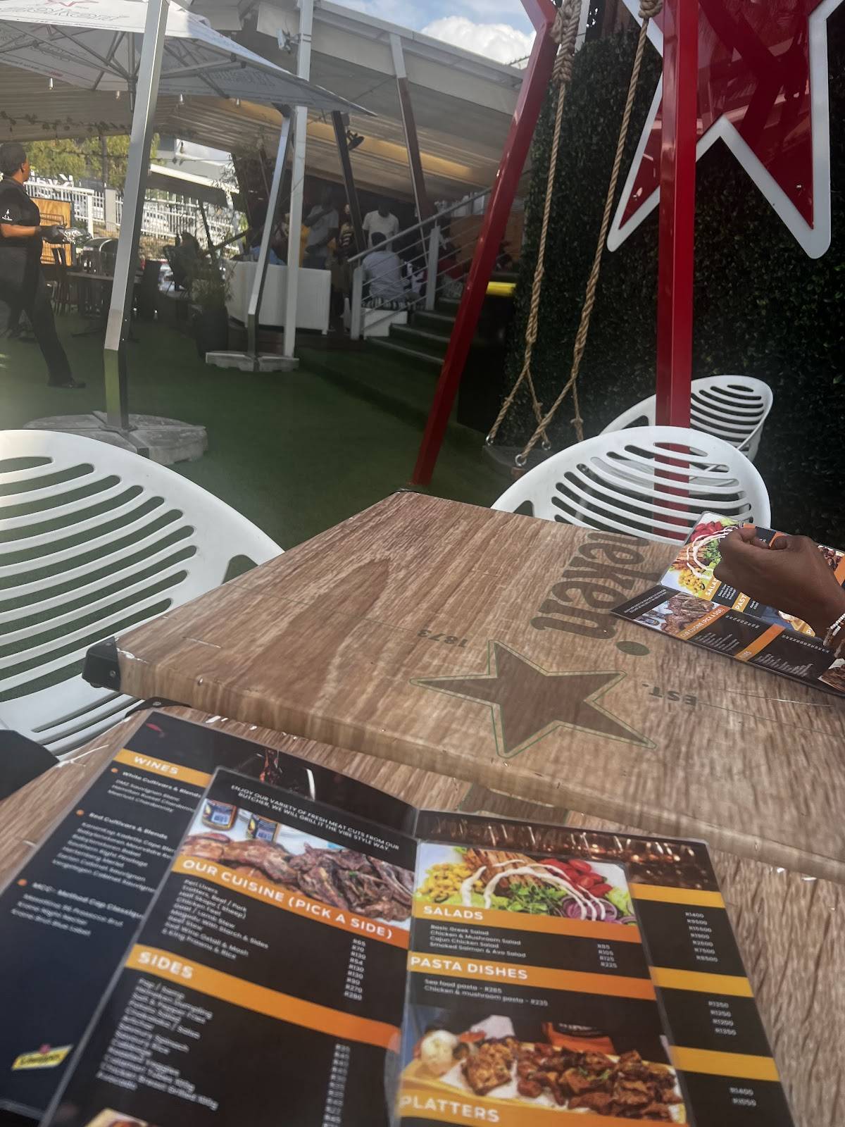 Menu at Kyalami Shisanyama restaurant, Randburg