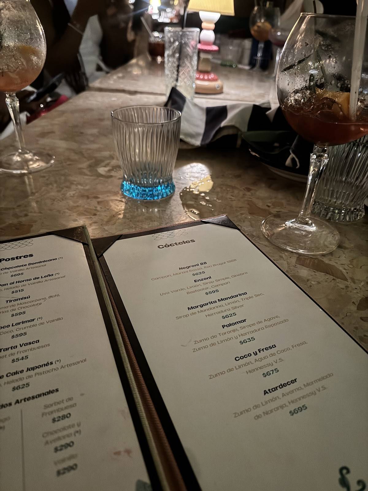 Carta del restaurante LARIMAR, Santo Domingo