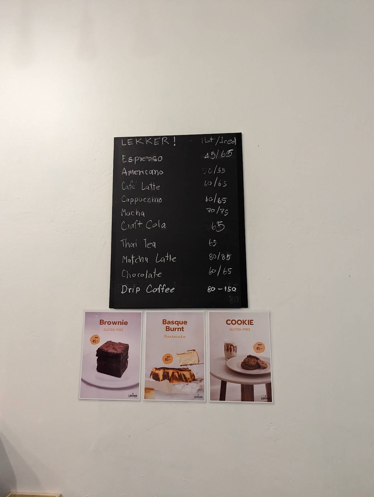 Menu at LEKKER COFFEE & BAKERY, Bangkok