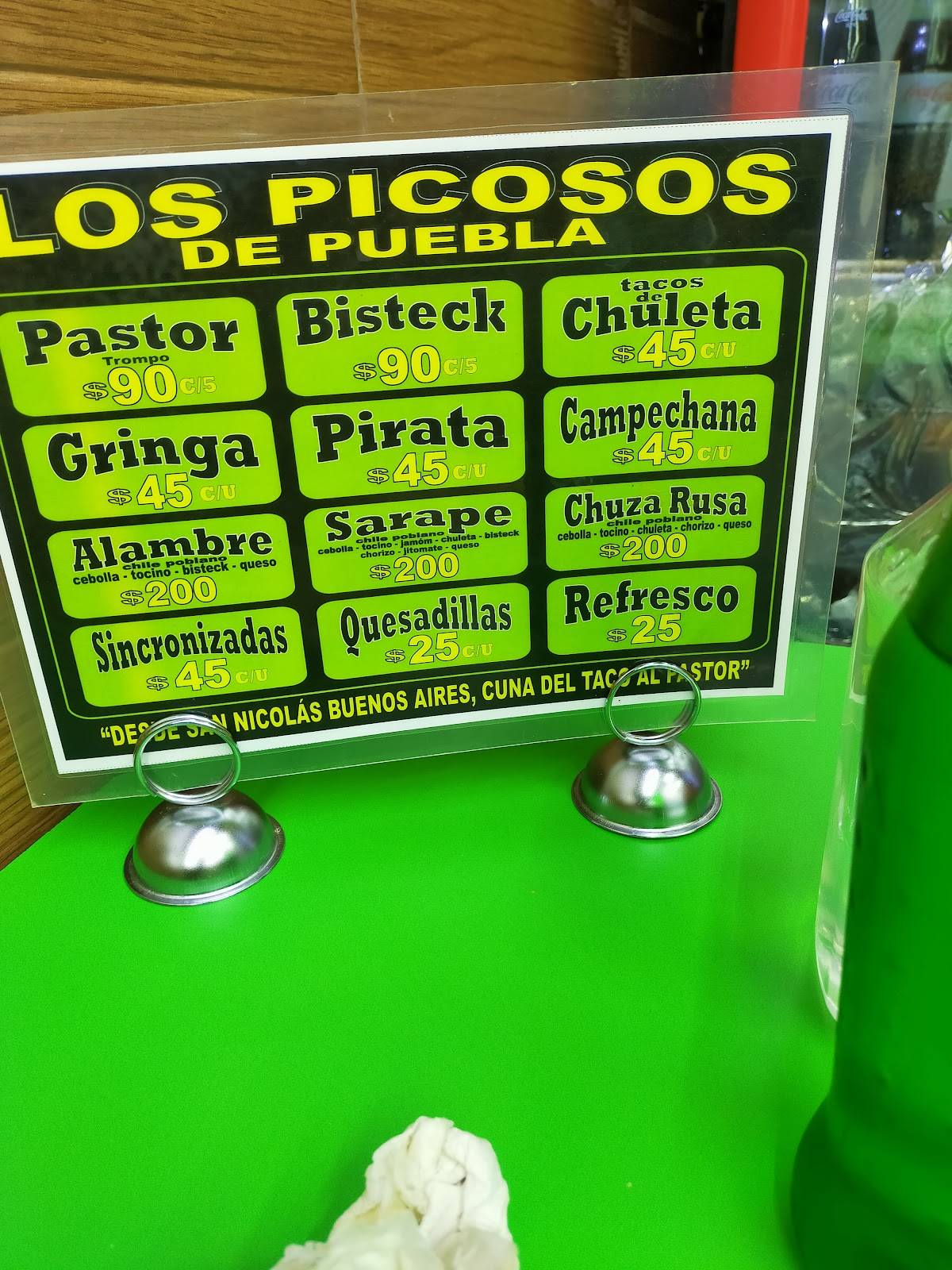 Carta del restaurante LOS PICOSOS DE PUEBLA, San Pedro Garza García ...