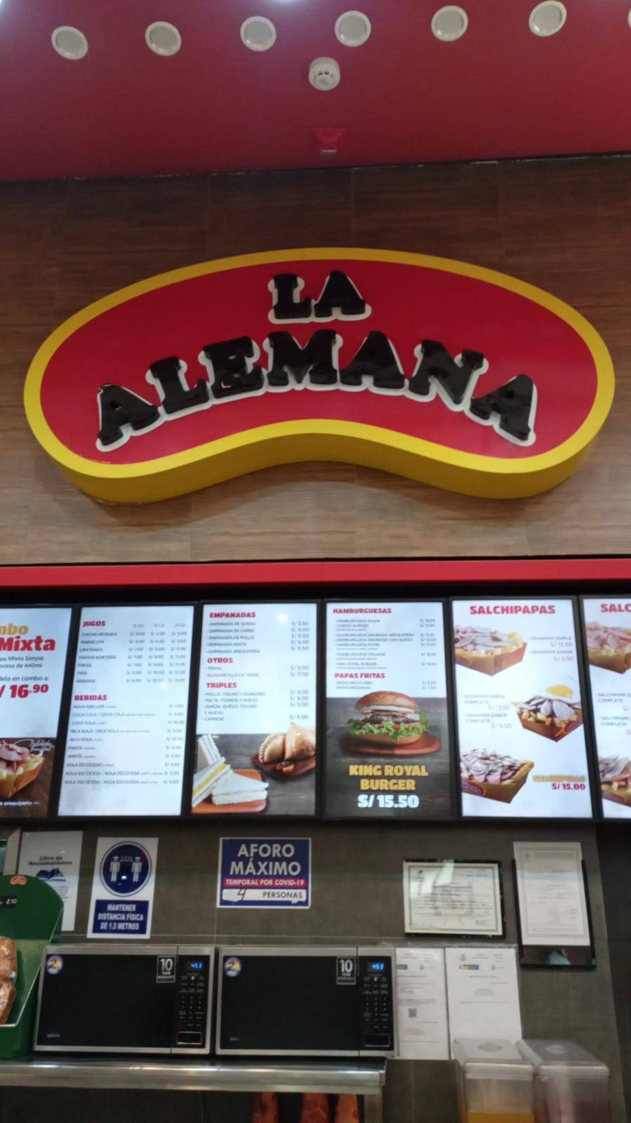 Carta del restaurante La Alemana, Arequipa, Av. Victor Andrés Belaunde ...