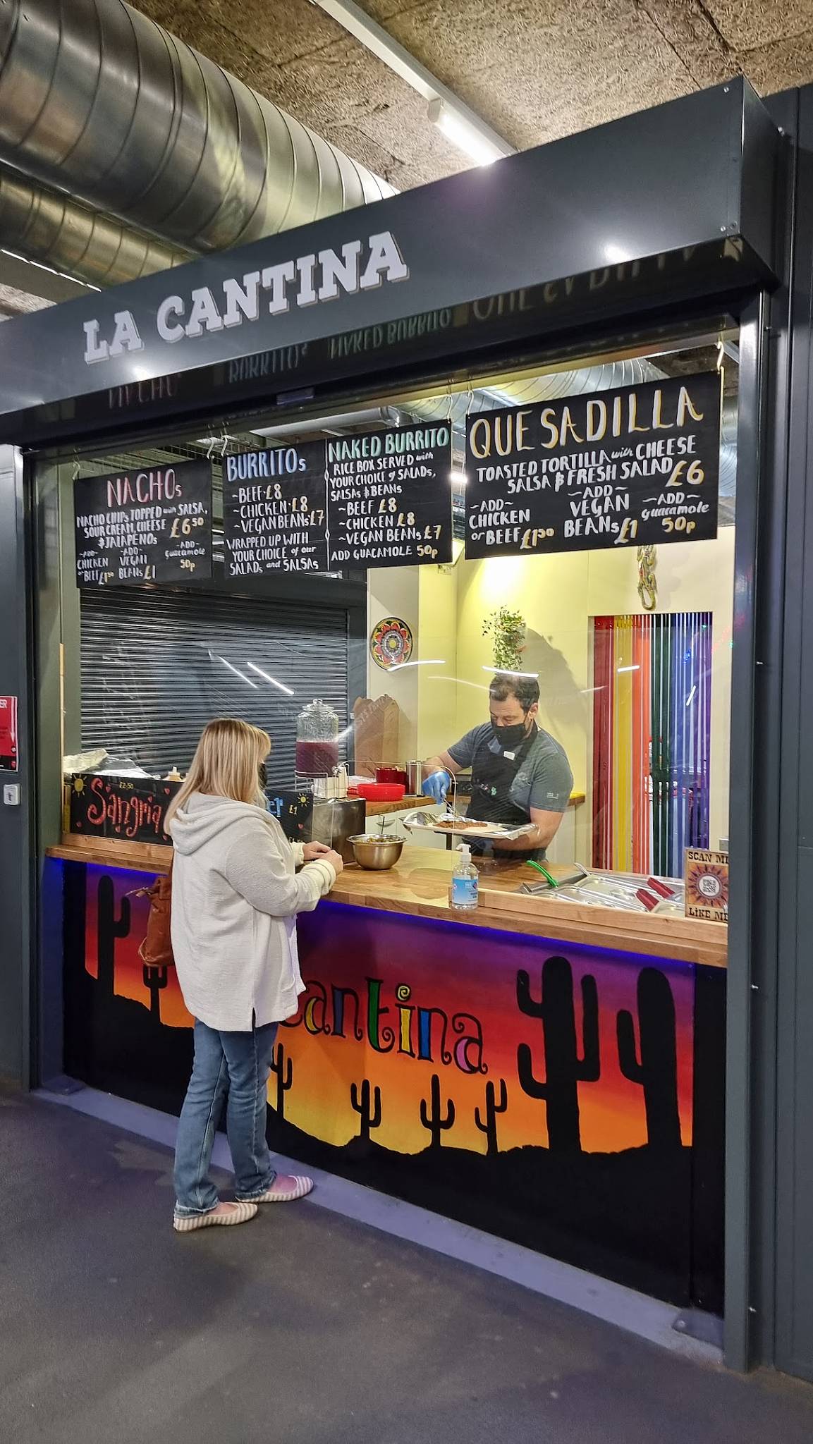 Menu at La Cantina restaurant, Stroud