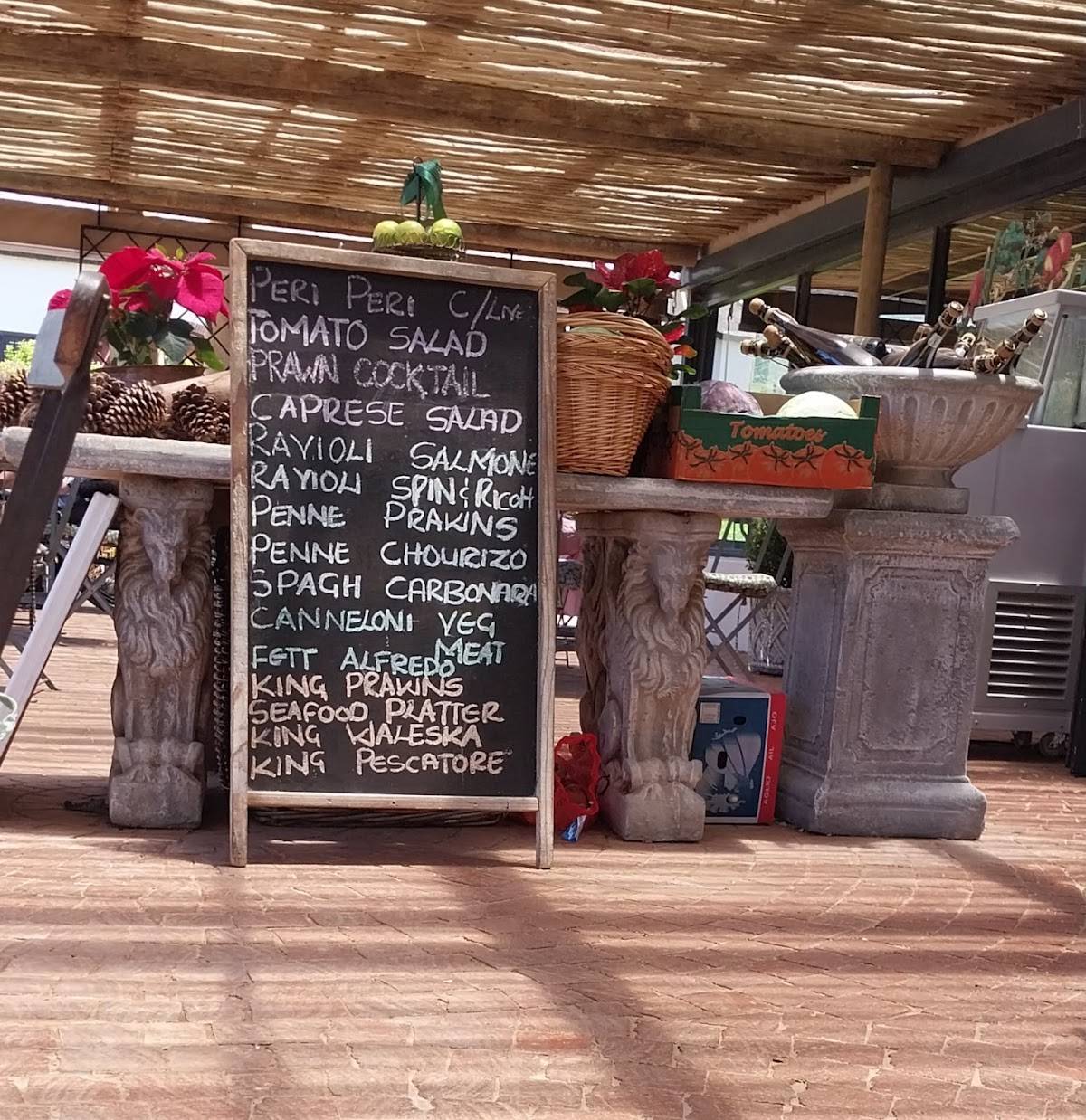 Menu at La Grotto restaurant, Cape Town, Uitsig