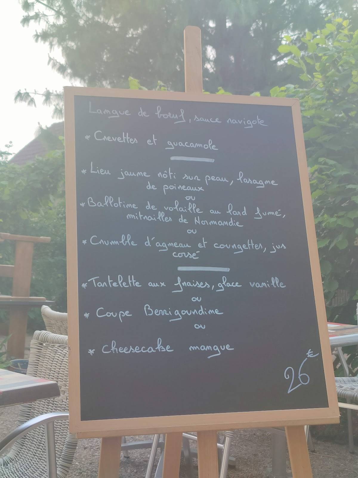 Menu au Restaurant La Jument Verte Maisonnais, Maisonnais