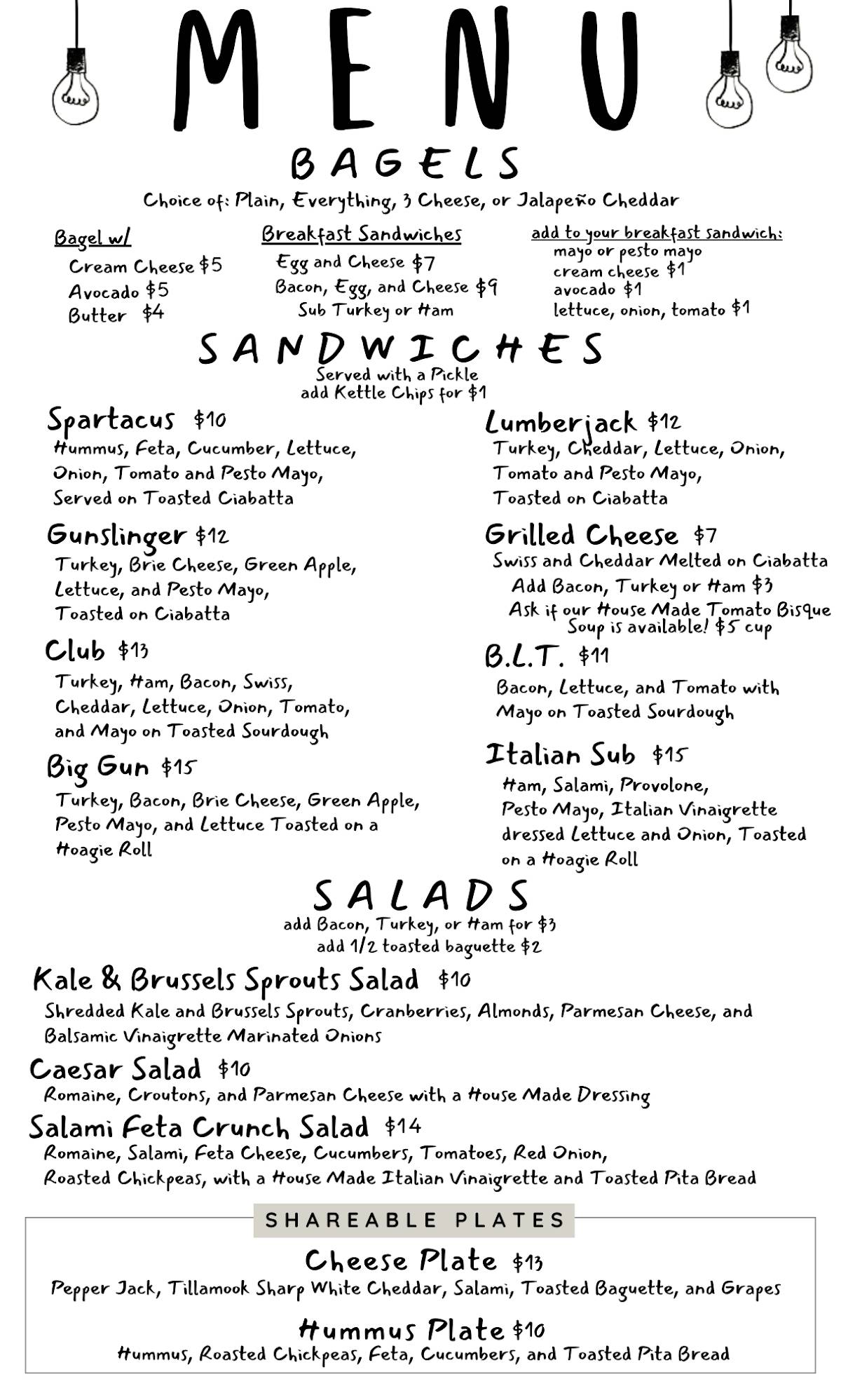 Menu at Badlands Artisan Distillery & Bistro pub & bar, La Pine