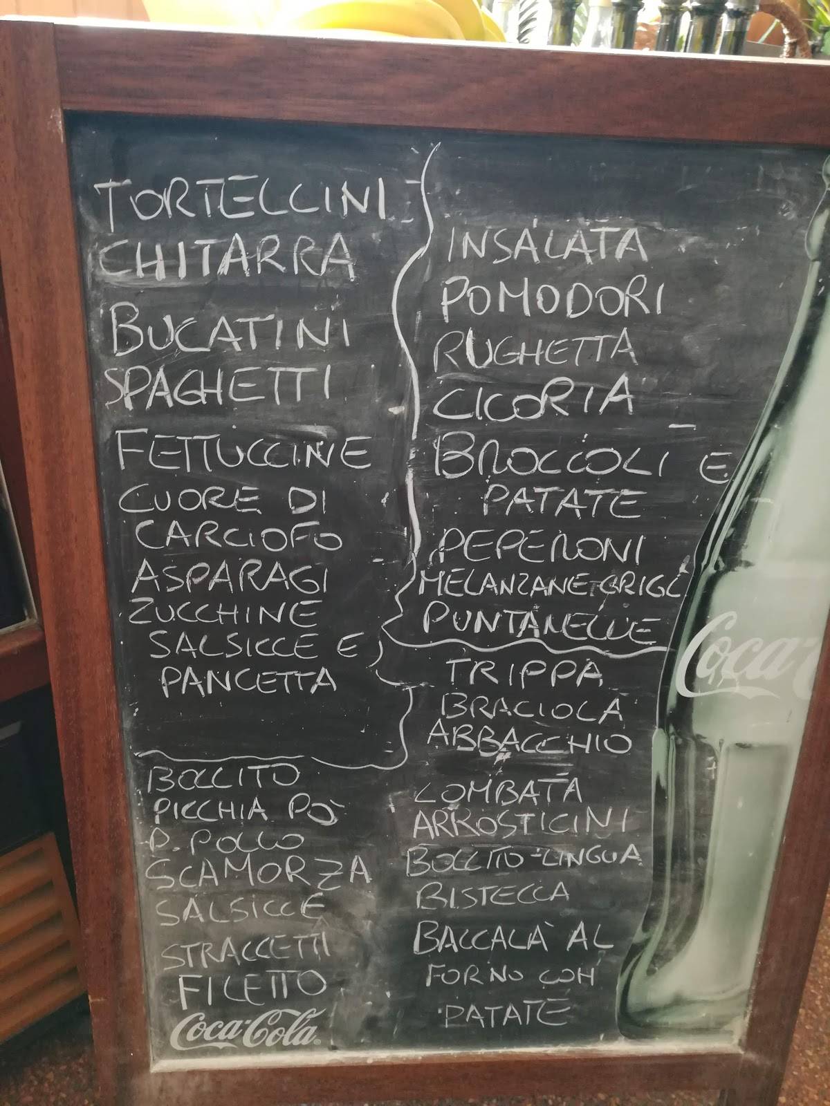 Menu da La Tedesca ristorante, Roma