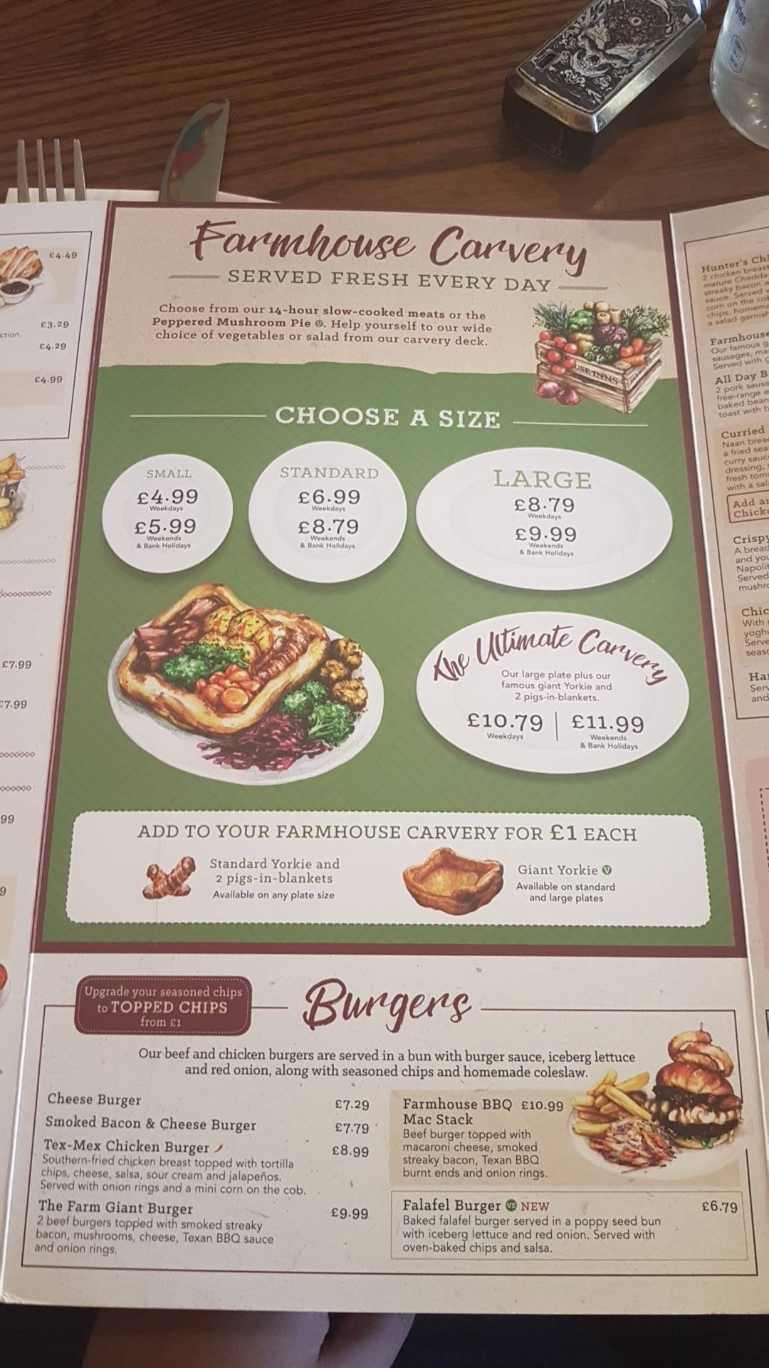 Menu at Langbrook Farm - Farmhouse Inns pub & bar, Havant