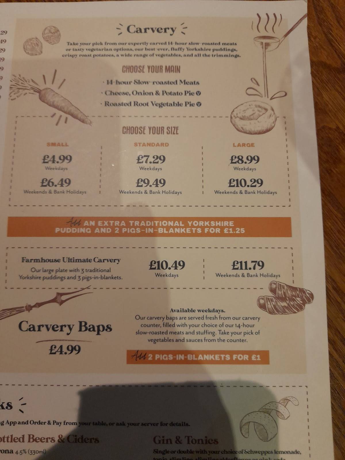 Menu at Langbrook Farm - Farmhouse Inns pub & bar, Havant