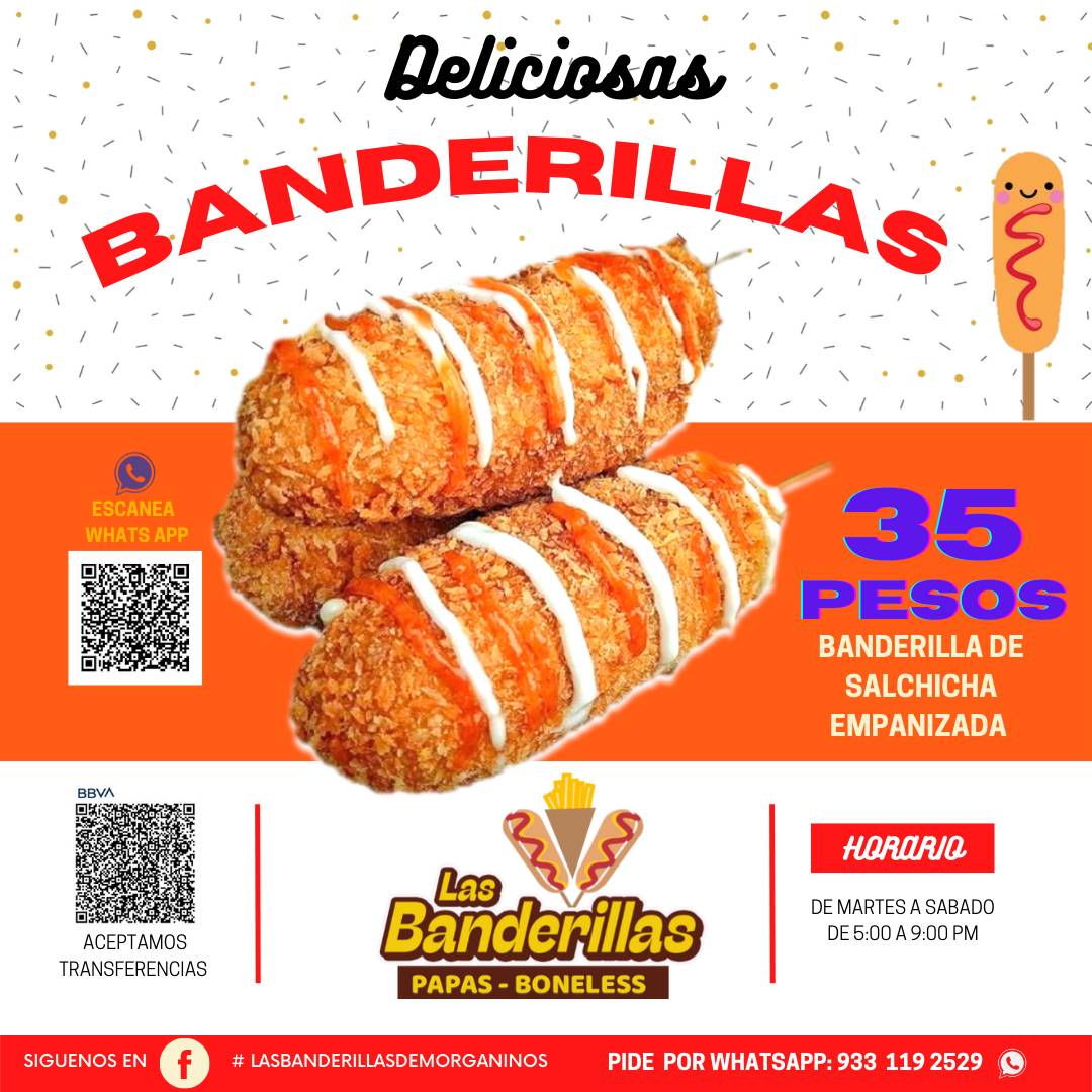 Carta del restaurante Las Banderillas, Comalcalco