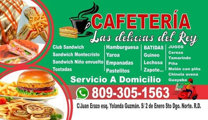 Menu at Las delicias del Rey restaurant, Santo Domingo