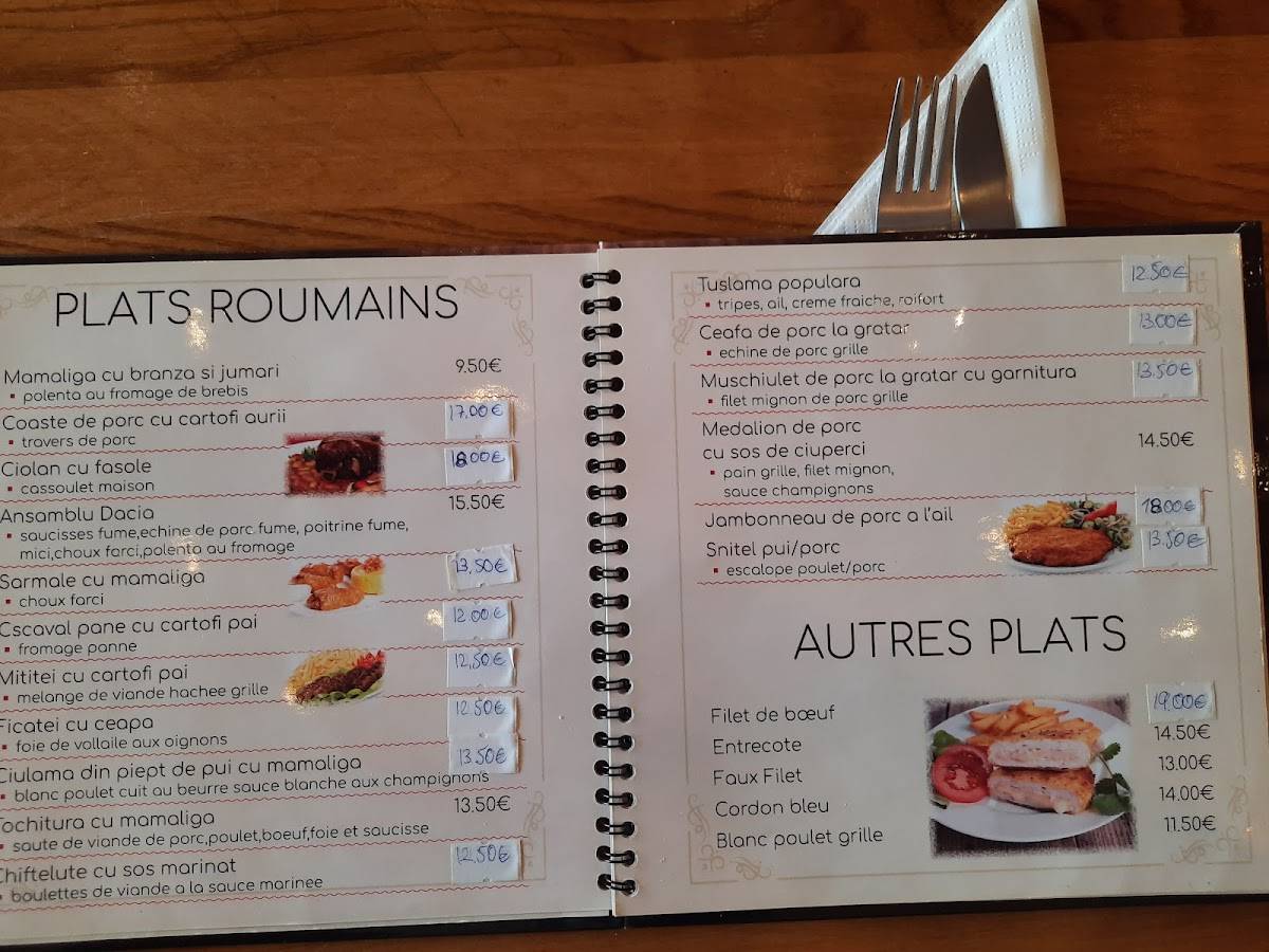 Menu au Le Filet Flambé restaurant, Montreuil