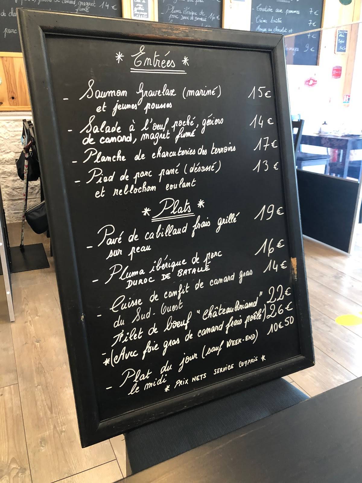 Menu au Le Petit Bouchon restaurant, Dax