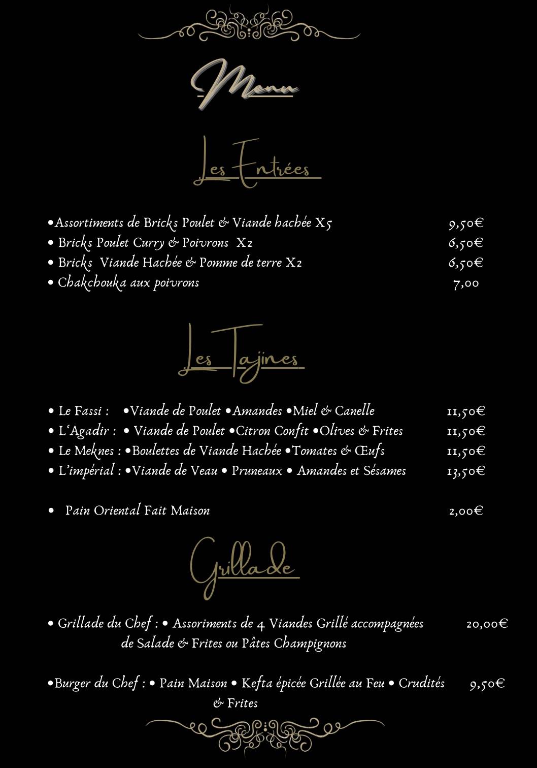 Menu au Le Royaume restaurant, Forbach