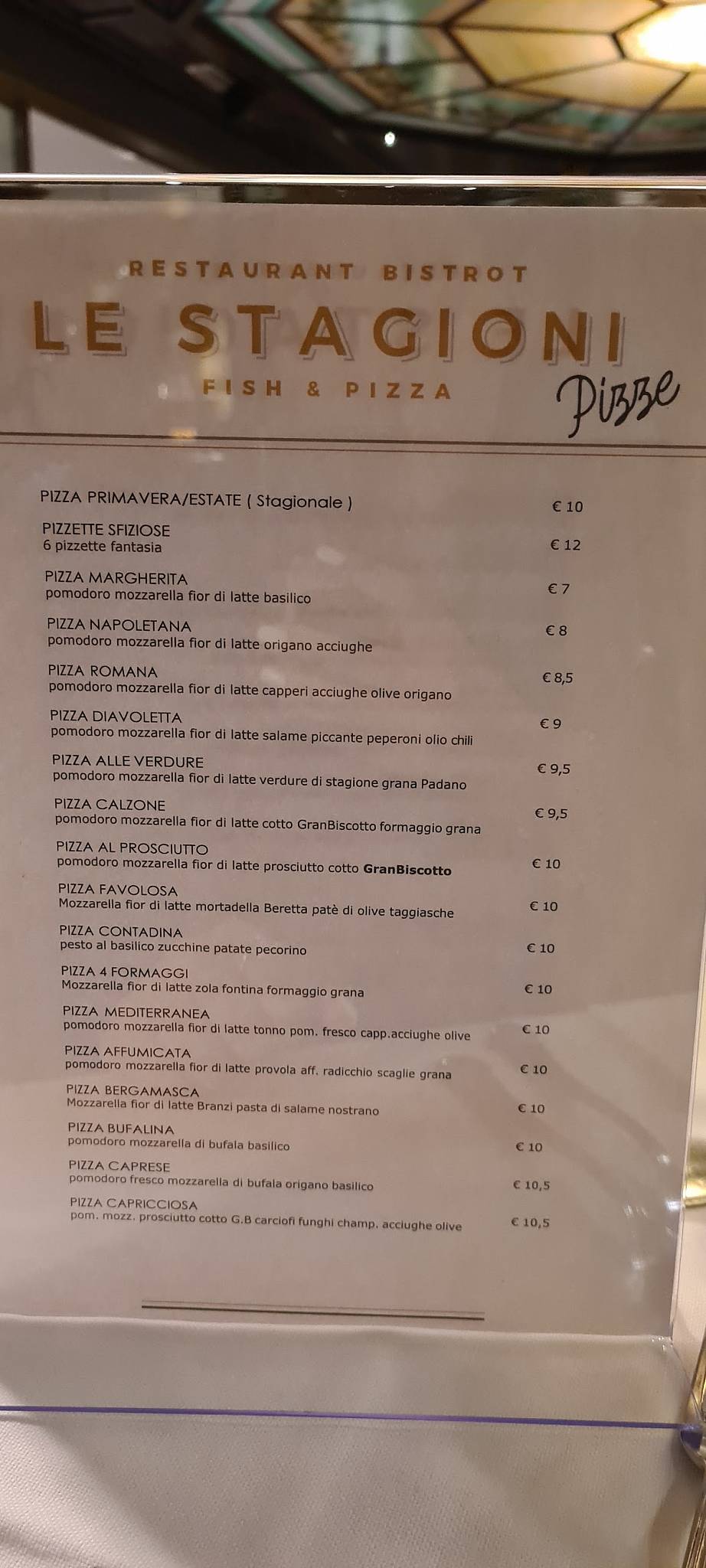 Speisekarte von Le Stagioni pizza, Orio al Serio
