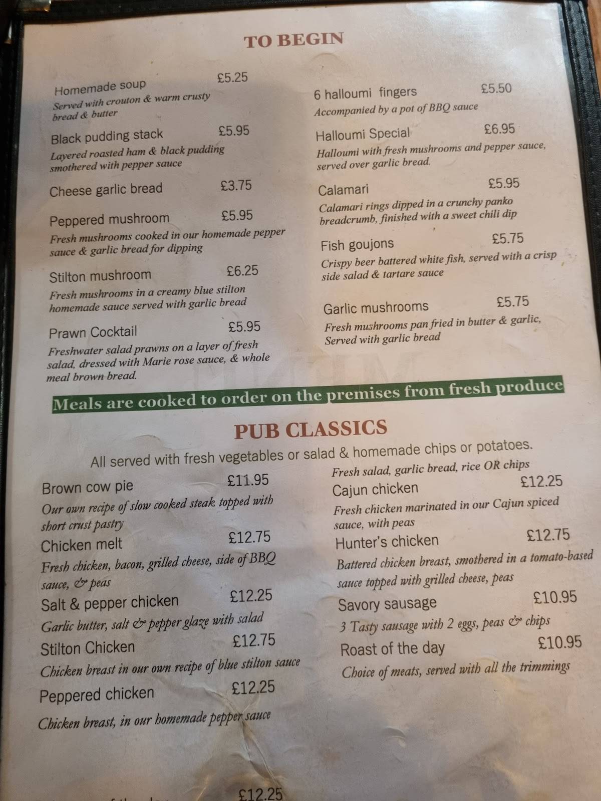 Menu at The Nevison Country Inn pub & bar, Leigh, 96b Plank Ln