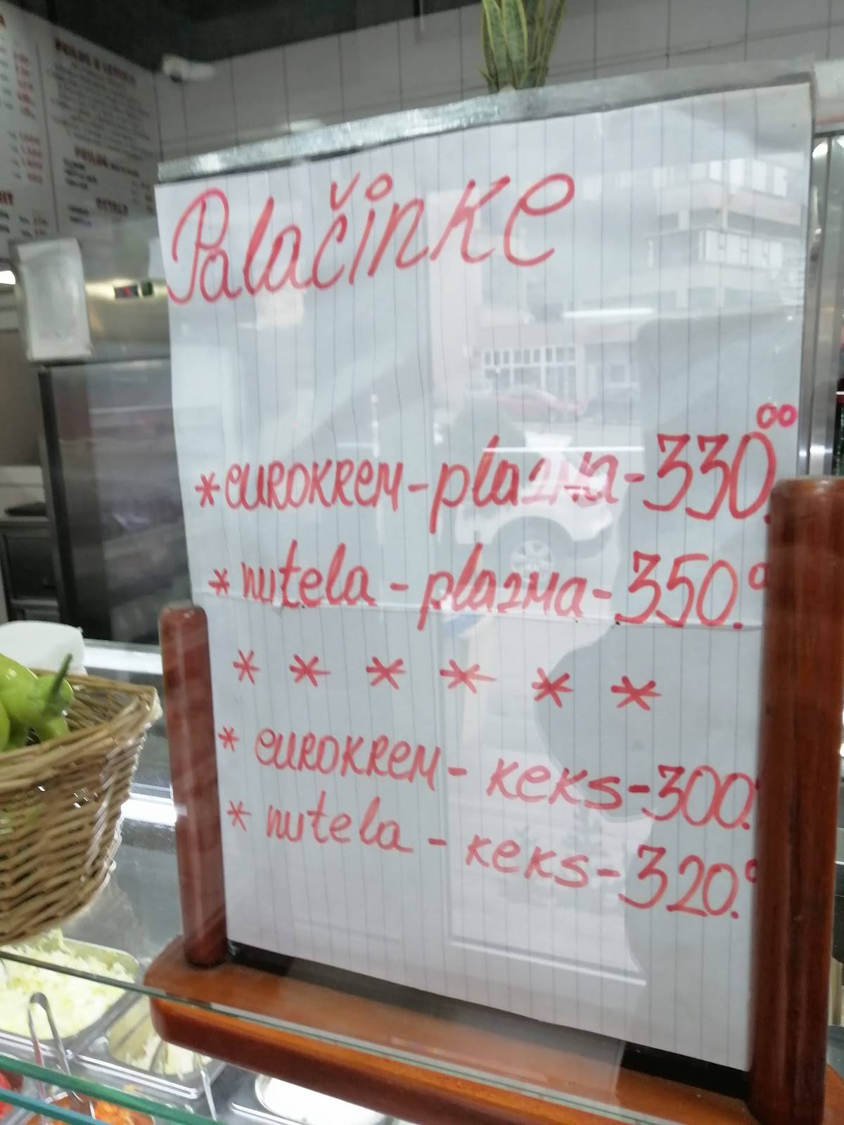 Menu at Lesko Žar restaurant, Belgrade, Patrisa Lumumbe 71g