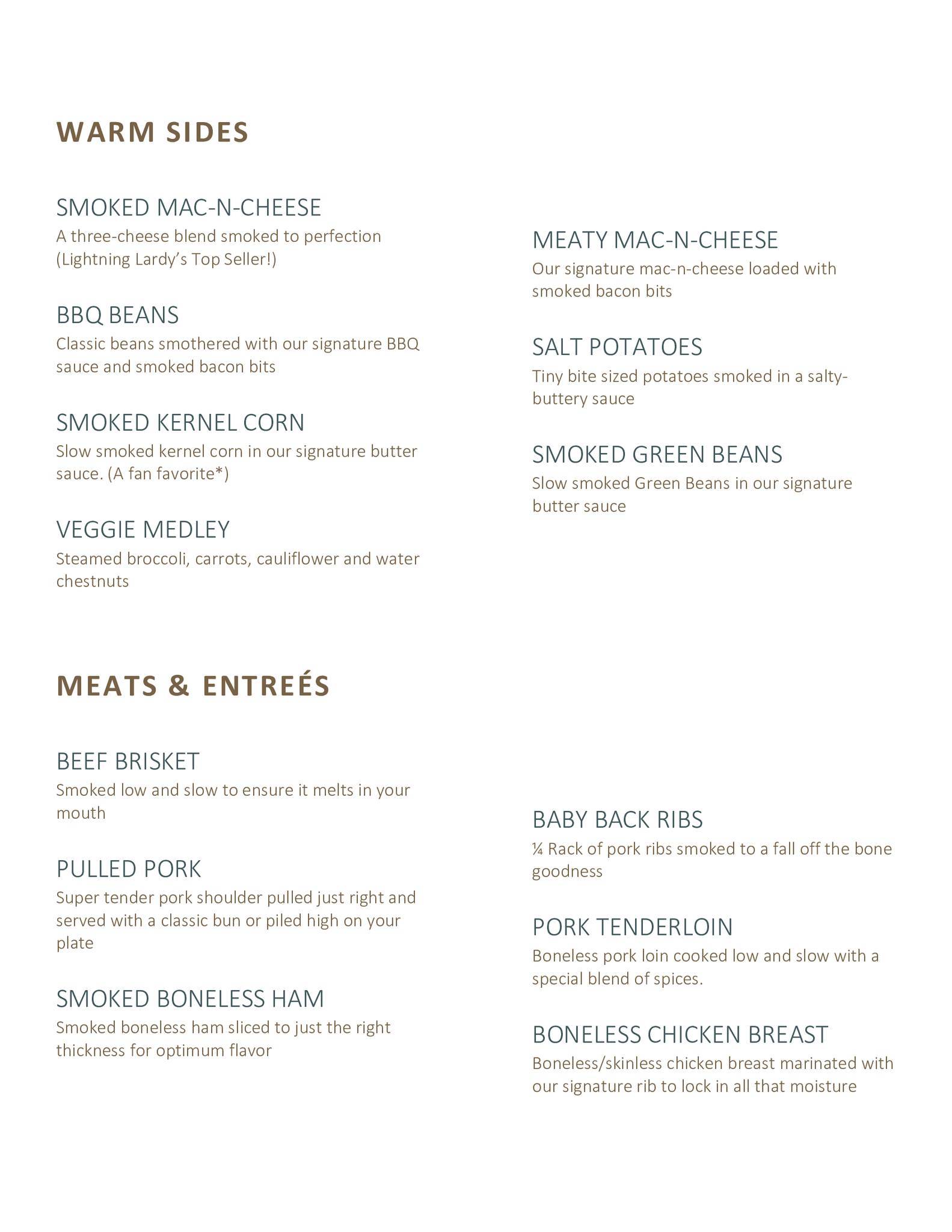Menu at Lightning Lardy's BBQ Altona NY, Altona