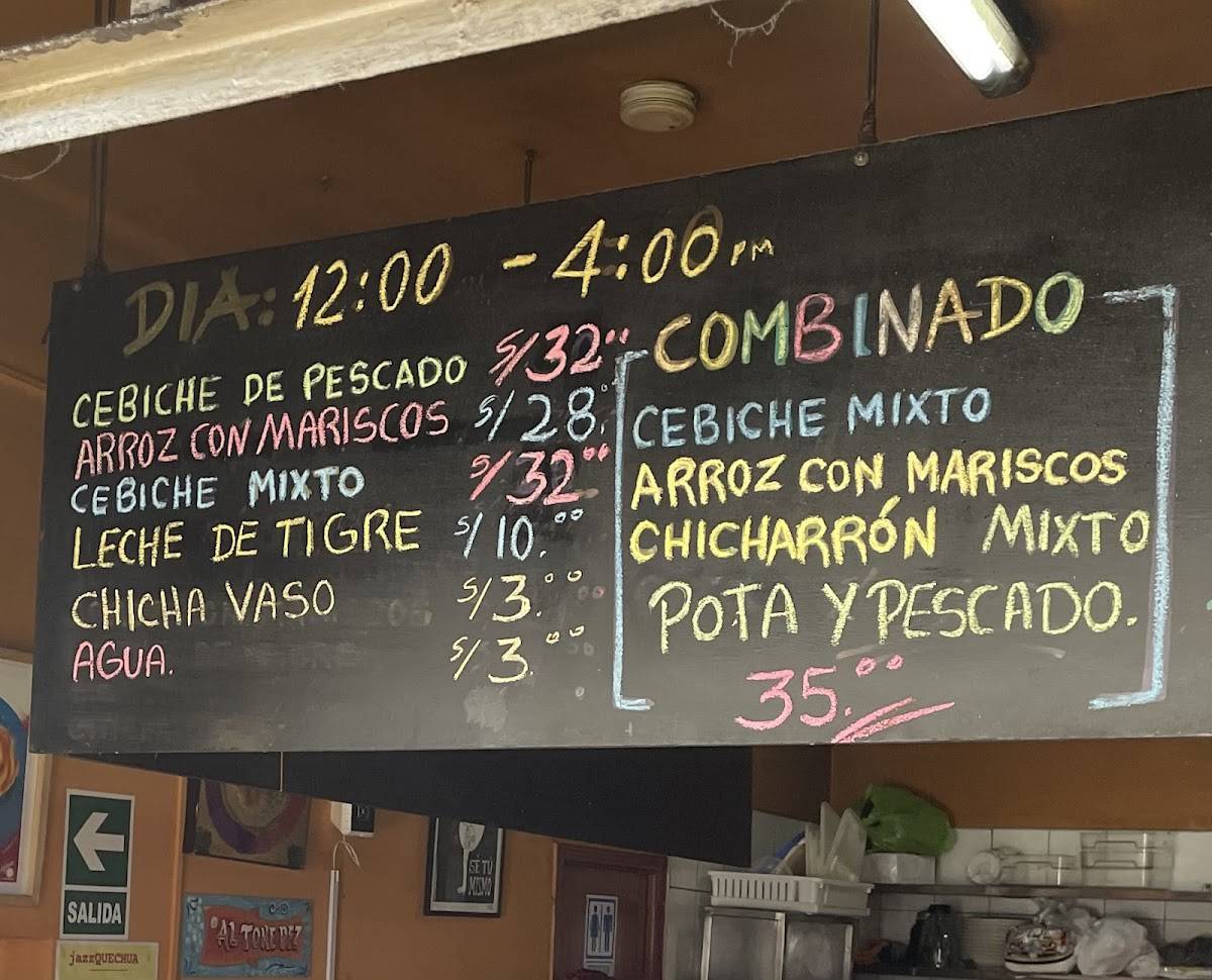 Menu at Al Toke Pez restaurant, Surquillo, Av. Angamos Este 886