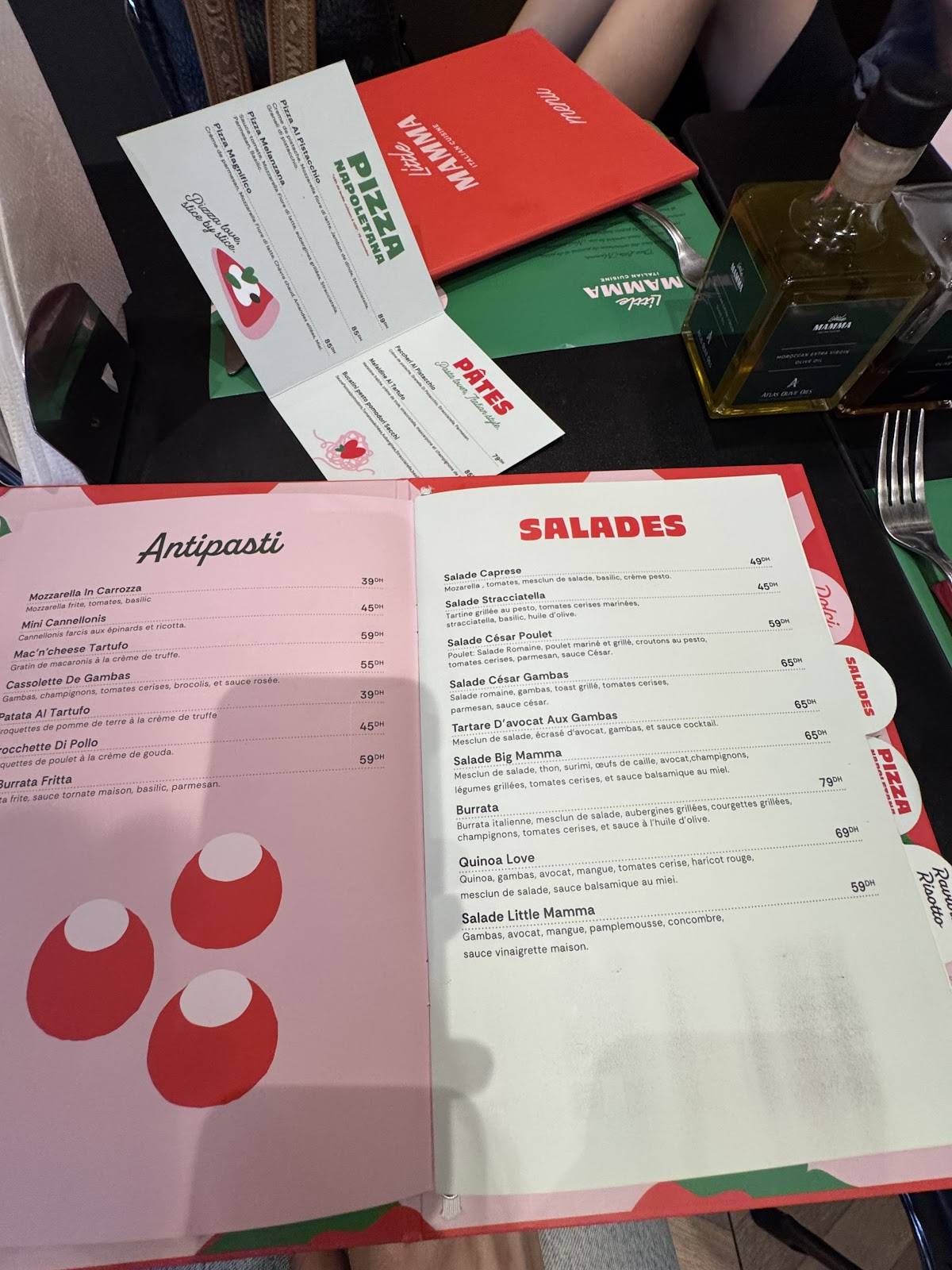 Menu au Little Mamma Moulay Youssef restaurant, Casablanca